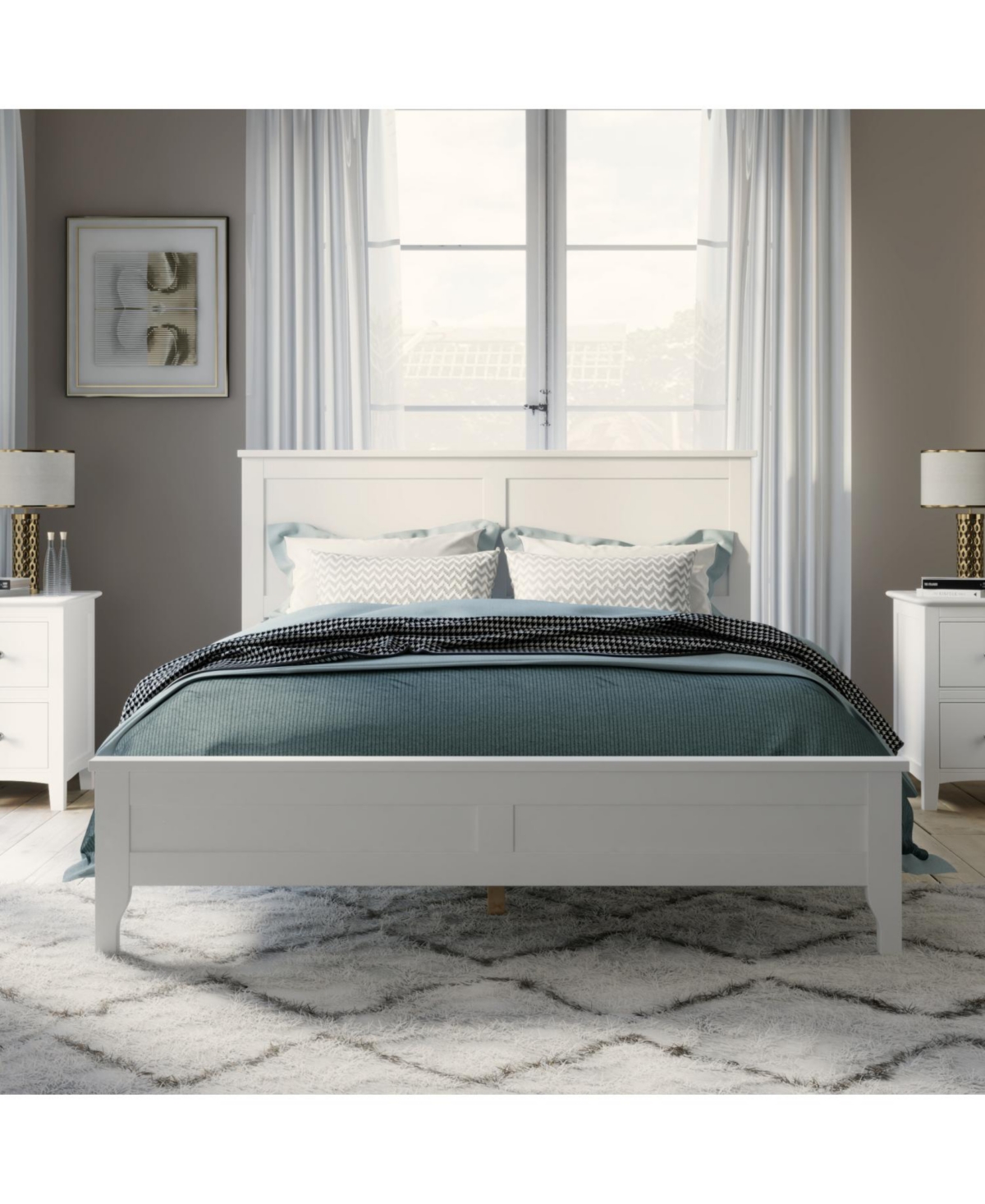 Click here for Streamdale Furniture Solid Wood King Platform Bed... prices