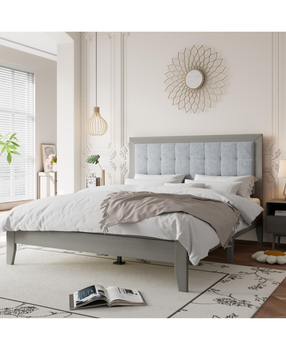 Click here for Streamdale Furniture Solid Wood Platform Headboard... prices