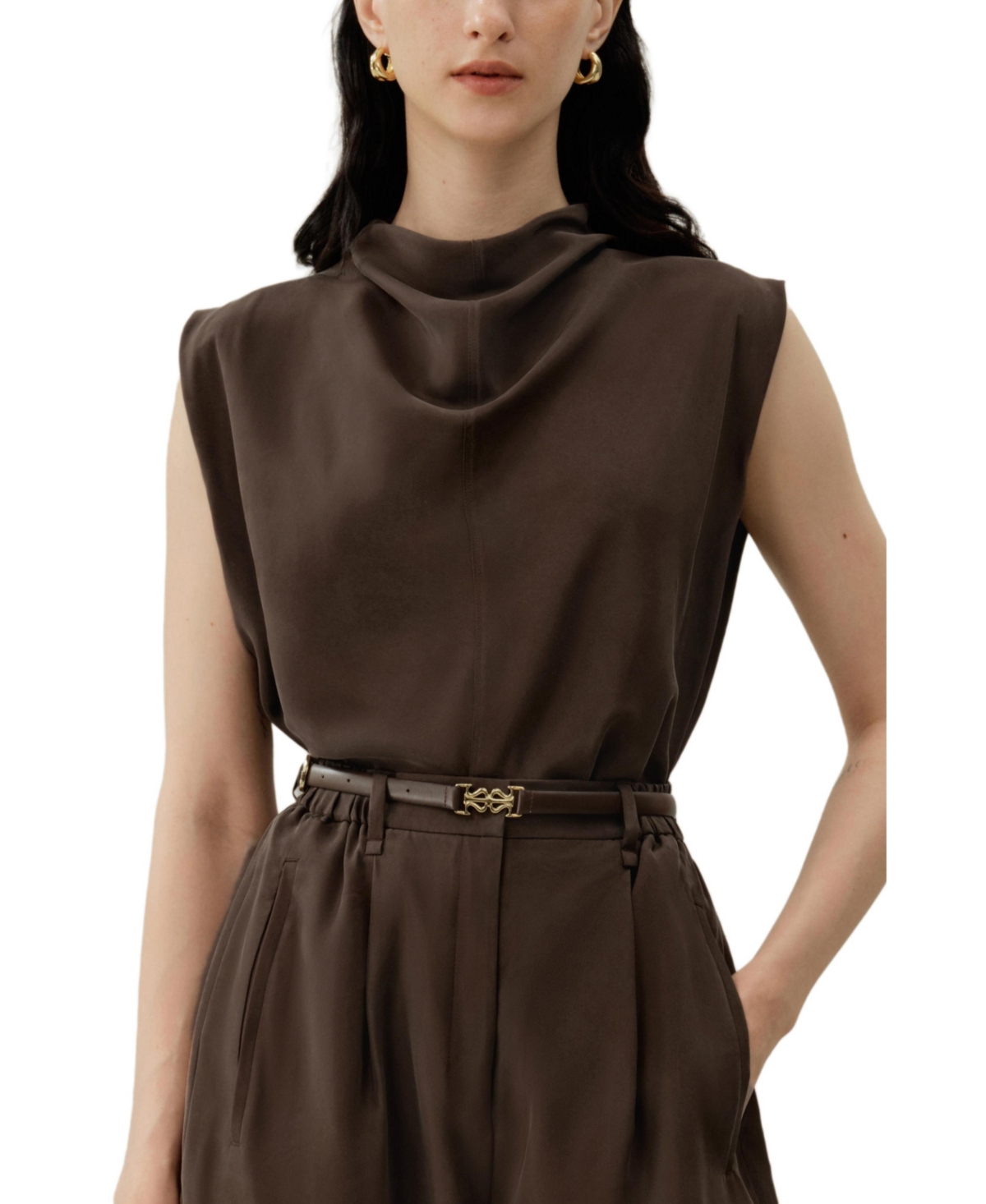 Click here for Lilysilk Womens Silk Habotai Sleeveless Top - Toff... prices