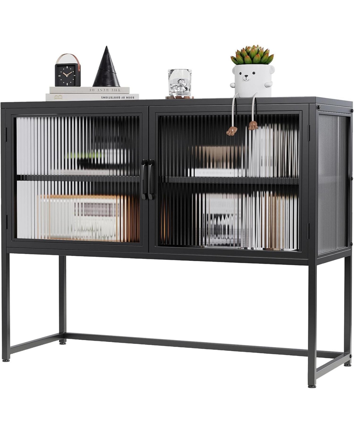 Click here for gaomon Modern Accent Cabinet with 2 Glass Doors &... prices