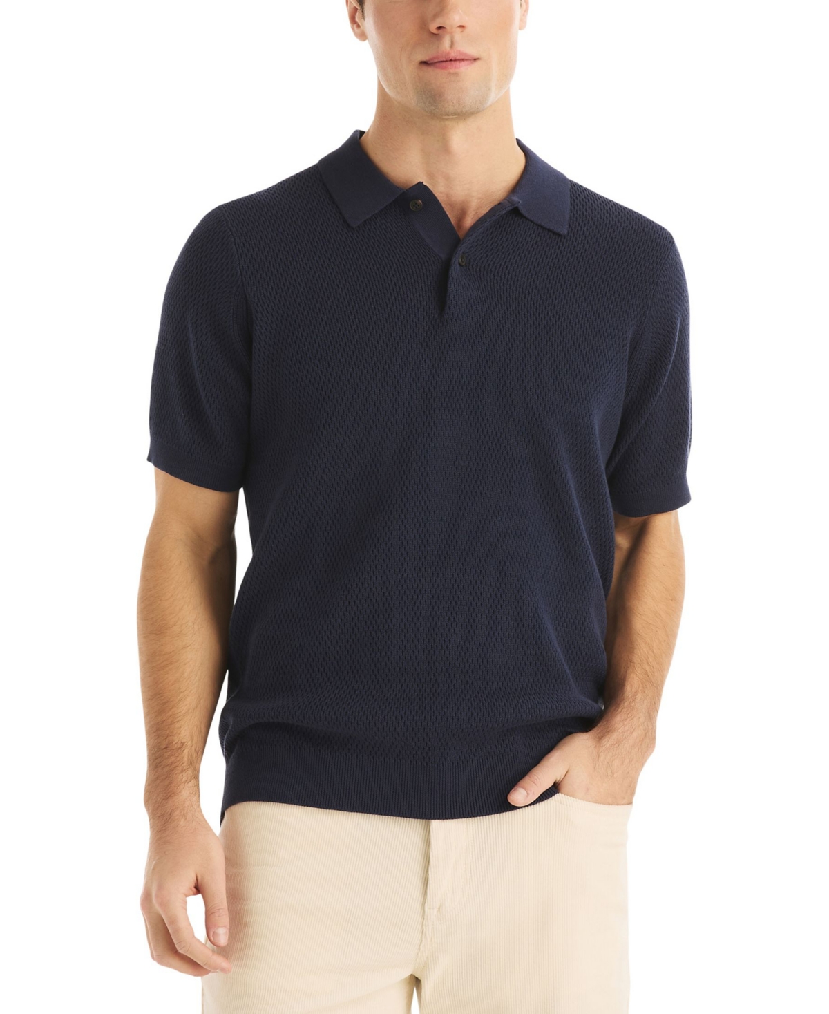 Click here for Nautica Mens Milano Collar Polo Sweater - Navy Sea... prices
