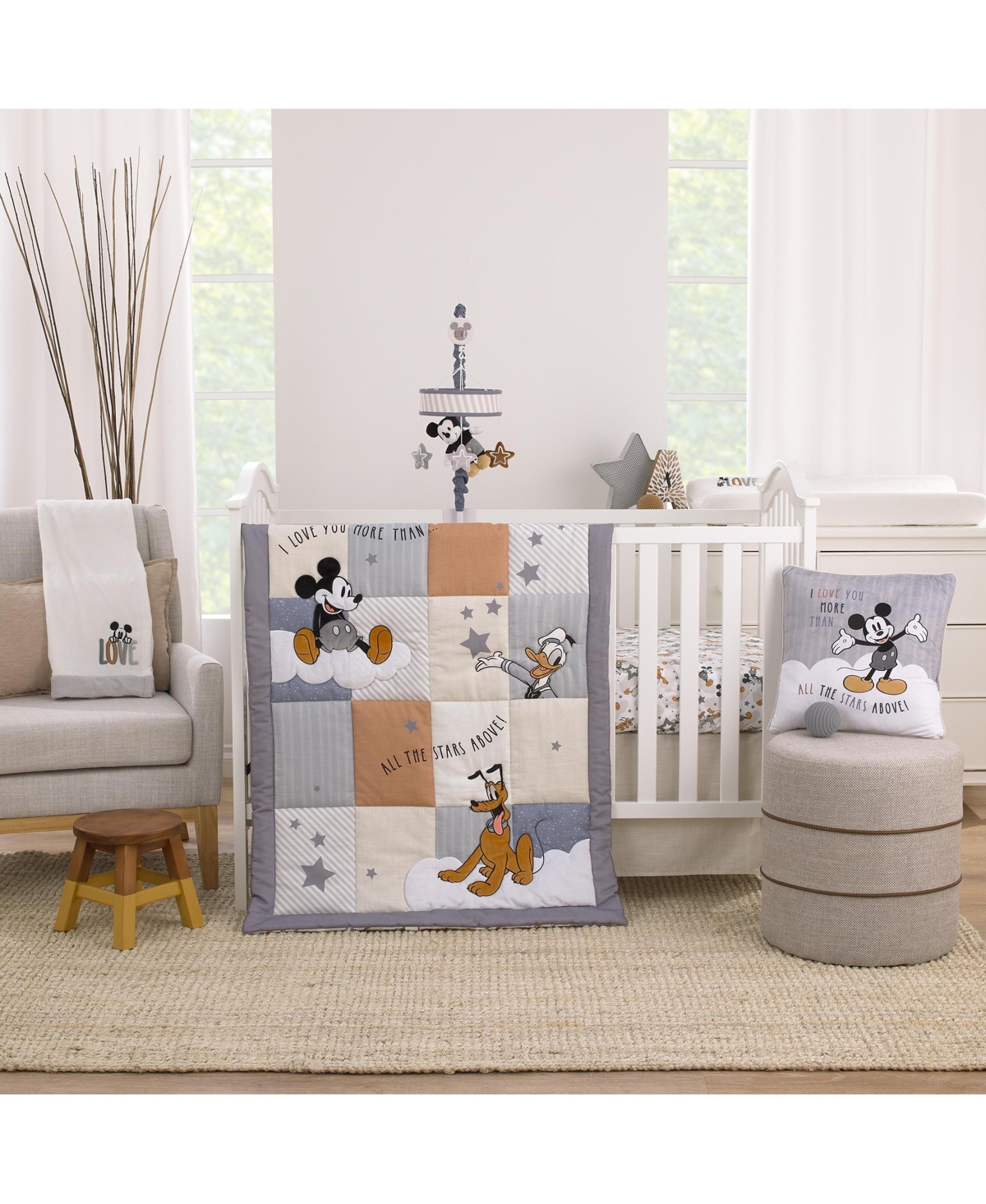 Click here for NoJo Disney Mickey Mouse Love Mickey Gray  Navy  a... prices