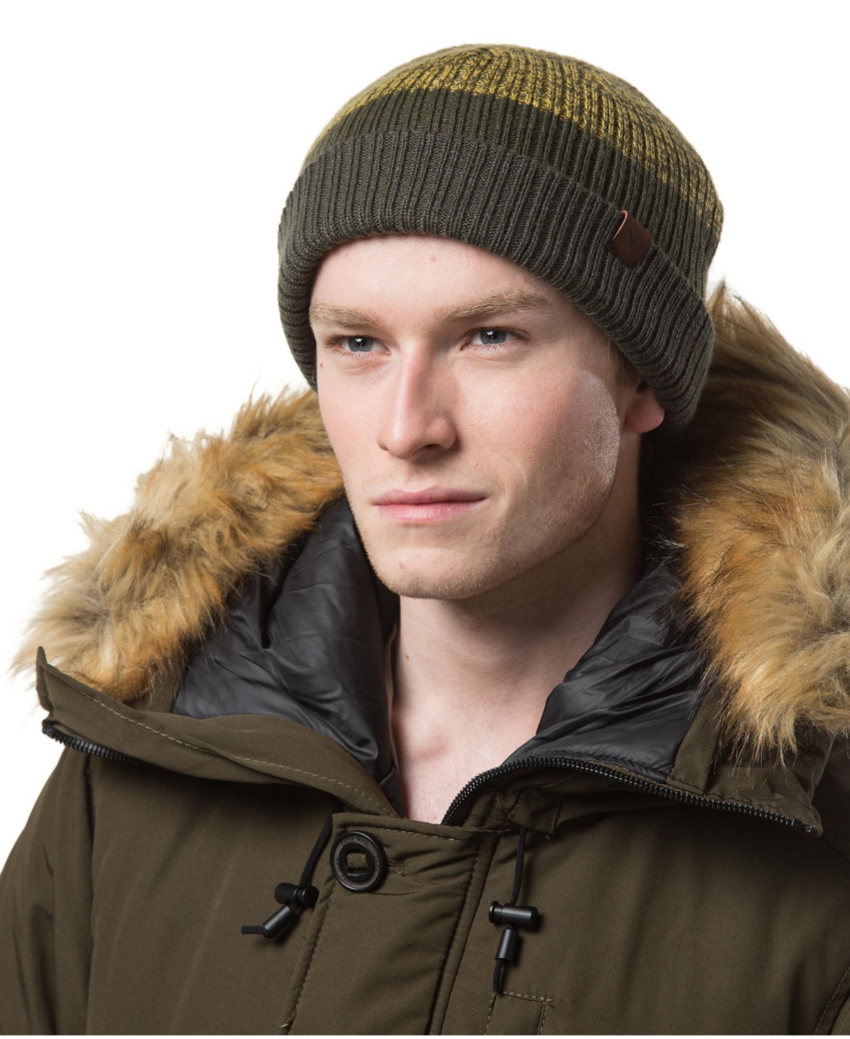 Click here for Gallery Seven Mens Knit Beanie Winter Hat - Green prices