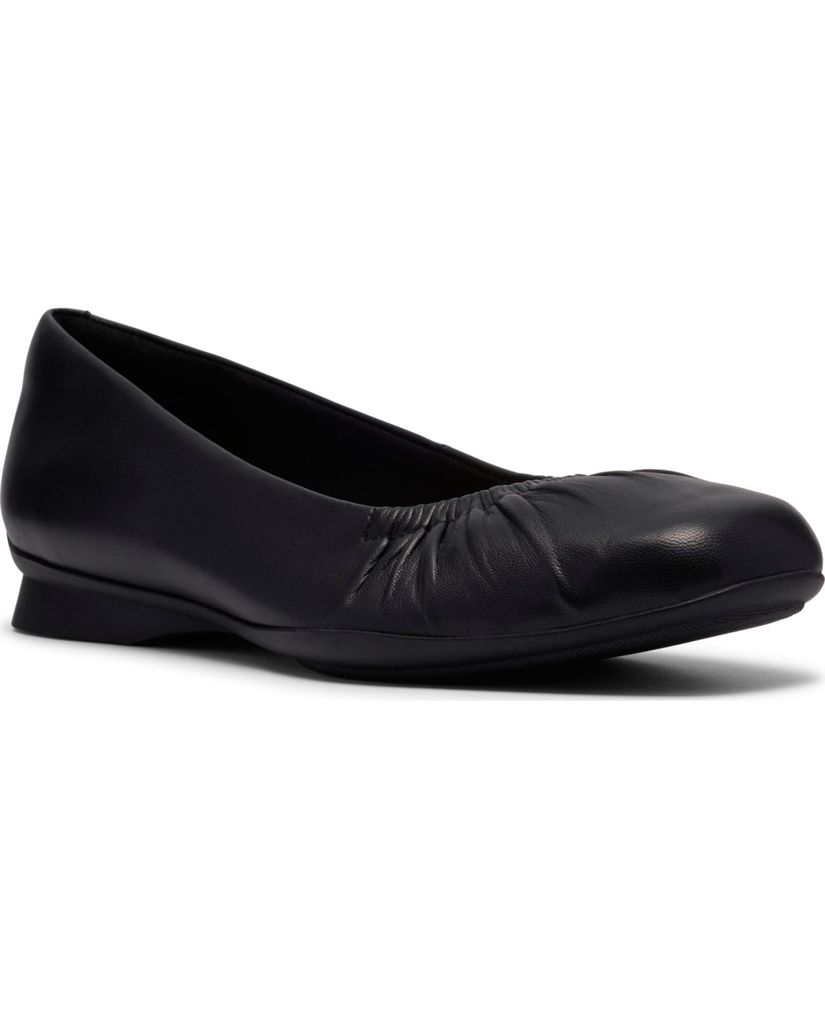 Click here for Clarks Womens Jazmynn Lo Slip-On Flats - Black Lea... prices