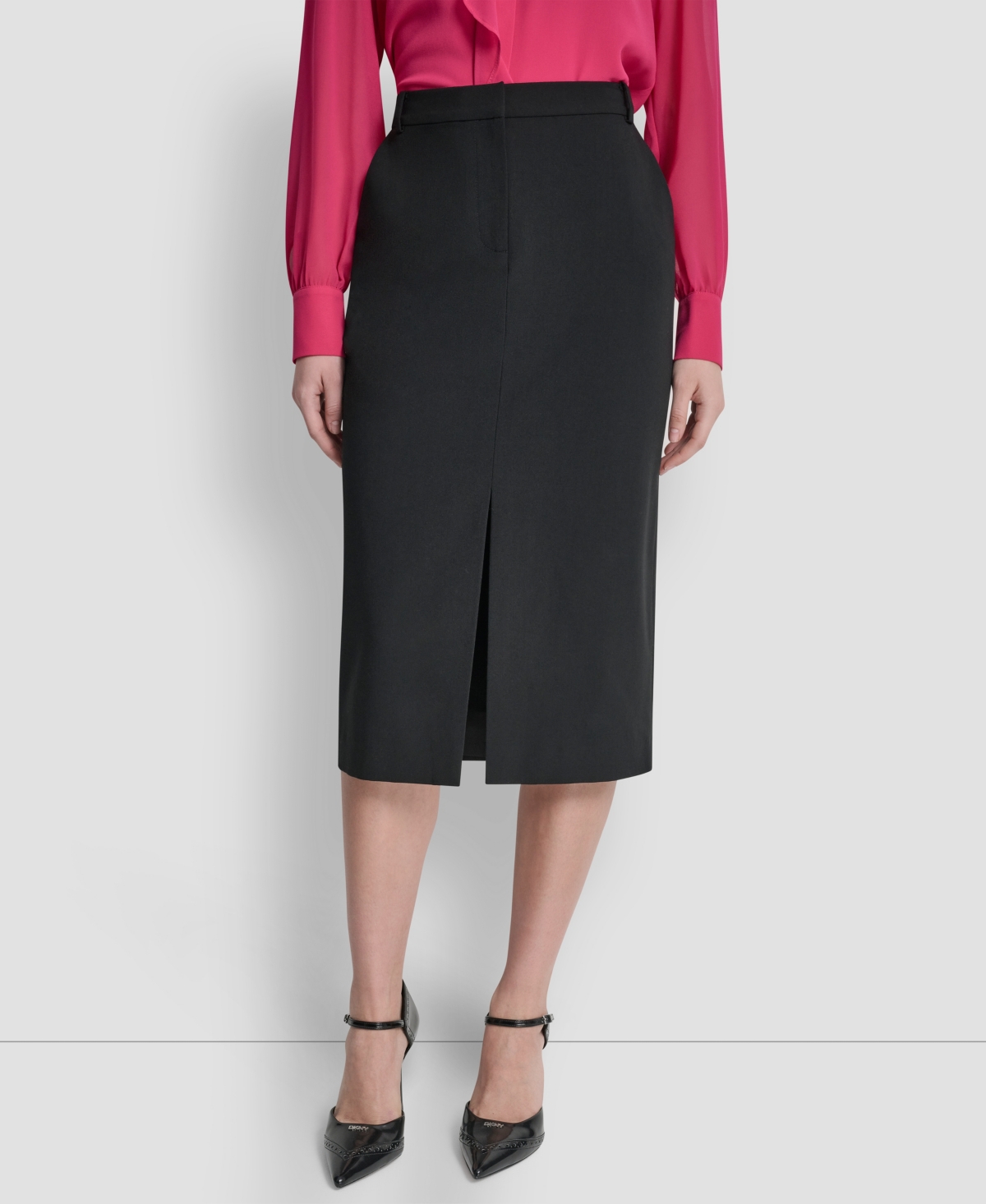 Click here for Dkny Womens Belted Midi Pencil Skirt - Black prices