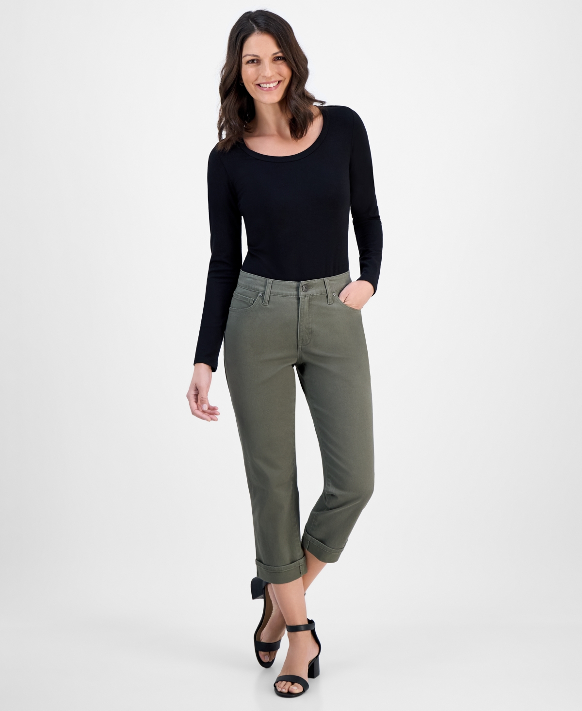 Click here for Style & Co Womens Mid-Rise Curvy Capri Jeans  Excl... prices