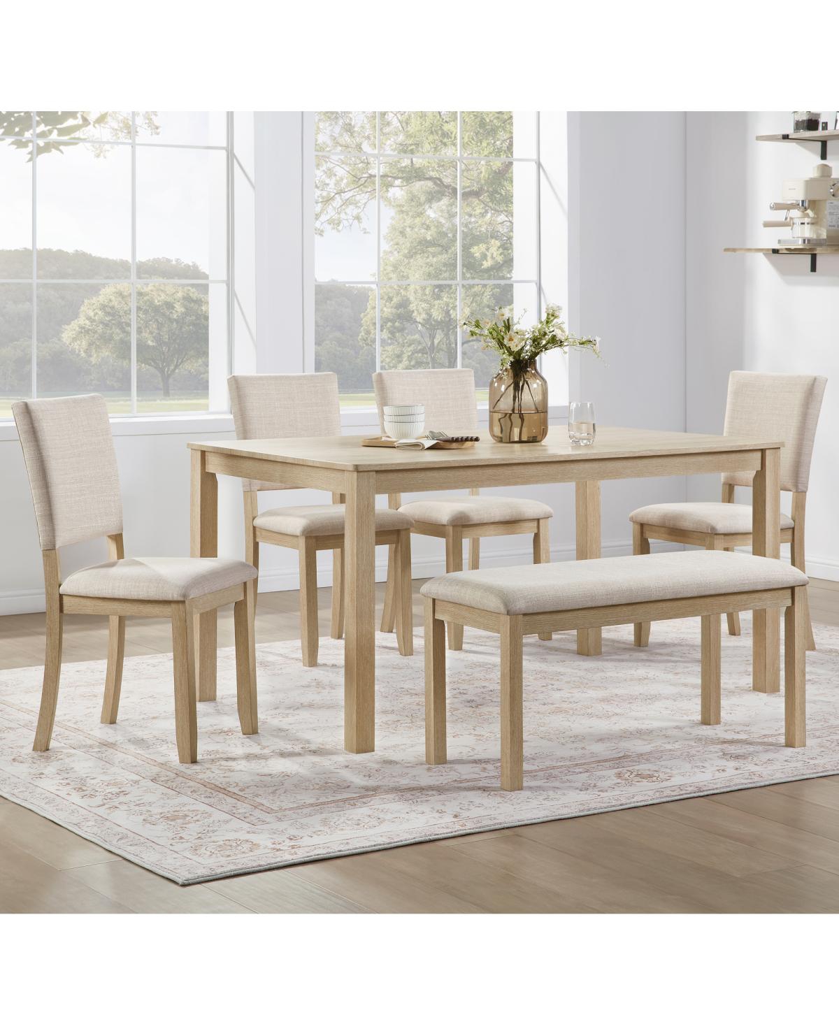 Click here for Streamdale Furniture 6 Piece Dining Table Set with... prices