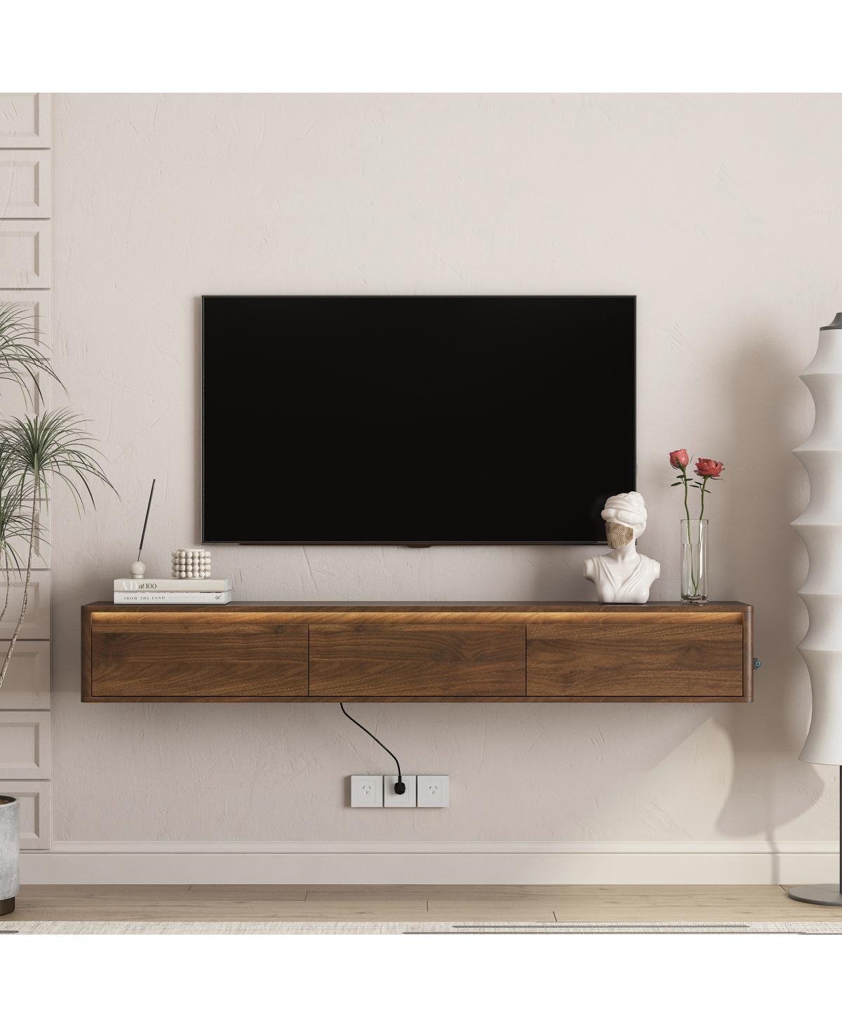 Click here for Streamdale FurnitureFloating Tv Stand with Led Lig... prices