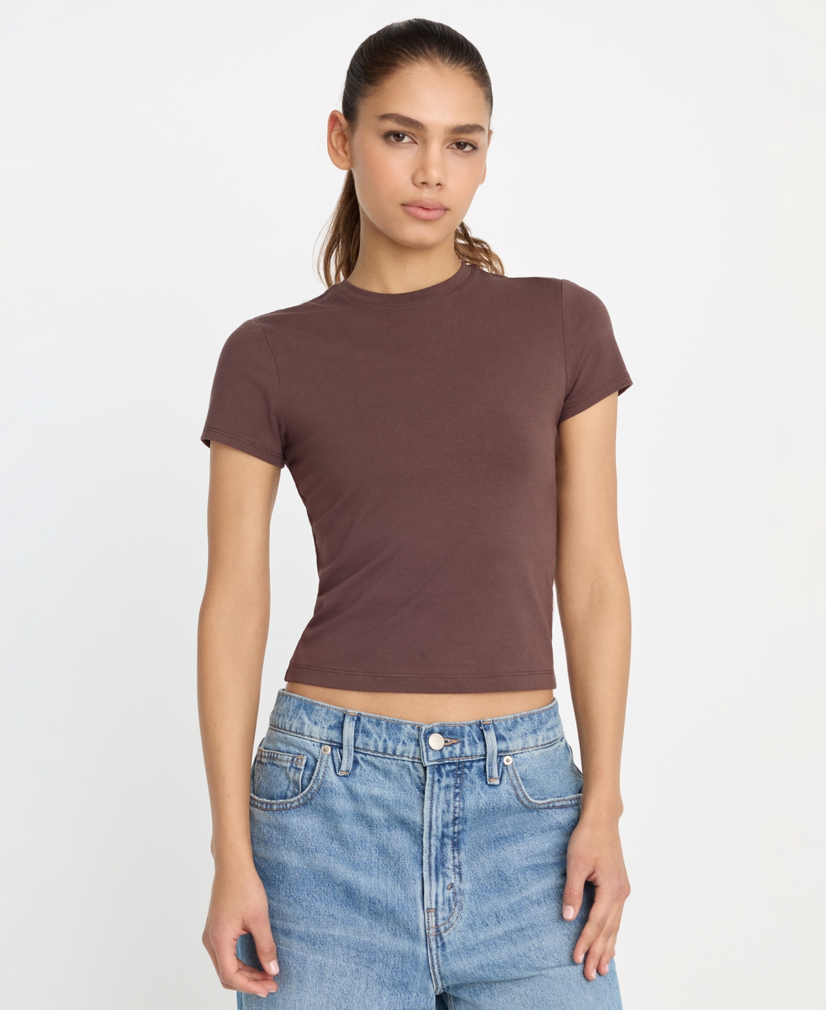 Click here for Good American Womens Super Stretch Baby T-Shirt -... prices