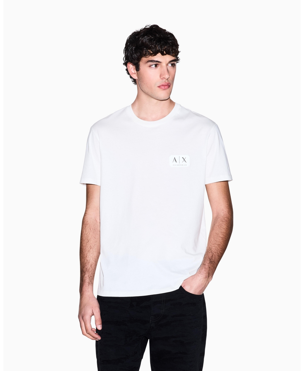 Click here for A|X Armani Exchange Mens Black and Gold Crewneck T... prices