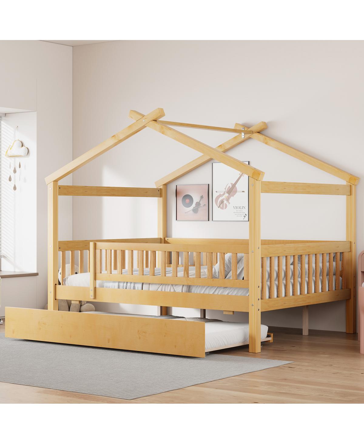 Click here for Streamdale Furniture Full Size Wooden House Bed wi... prices