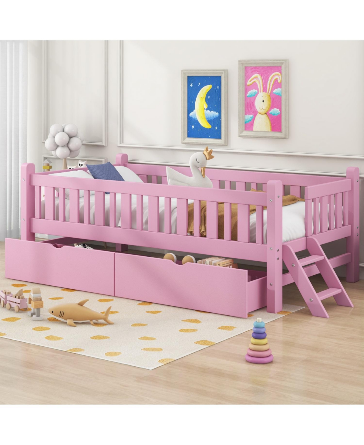 Click here for Streamdale Furniture Wood Twin Size Platform Bed w... prices