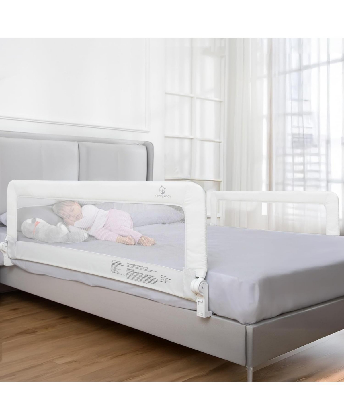 Click here for ComfyBumpy Toddler Bed Rail - White (2 pack) prices