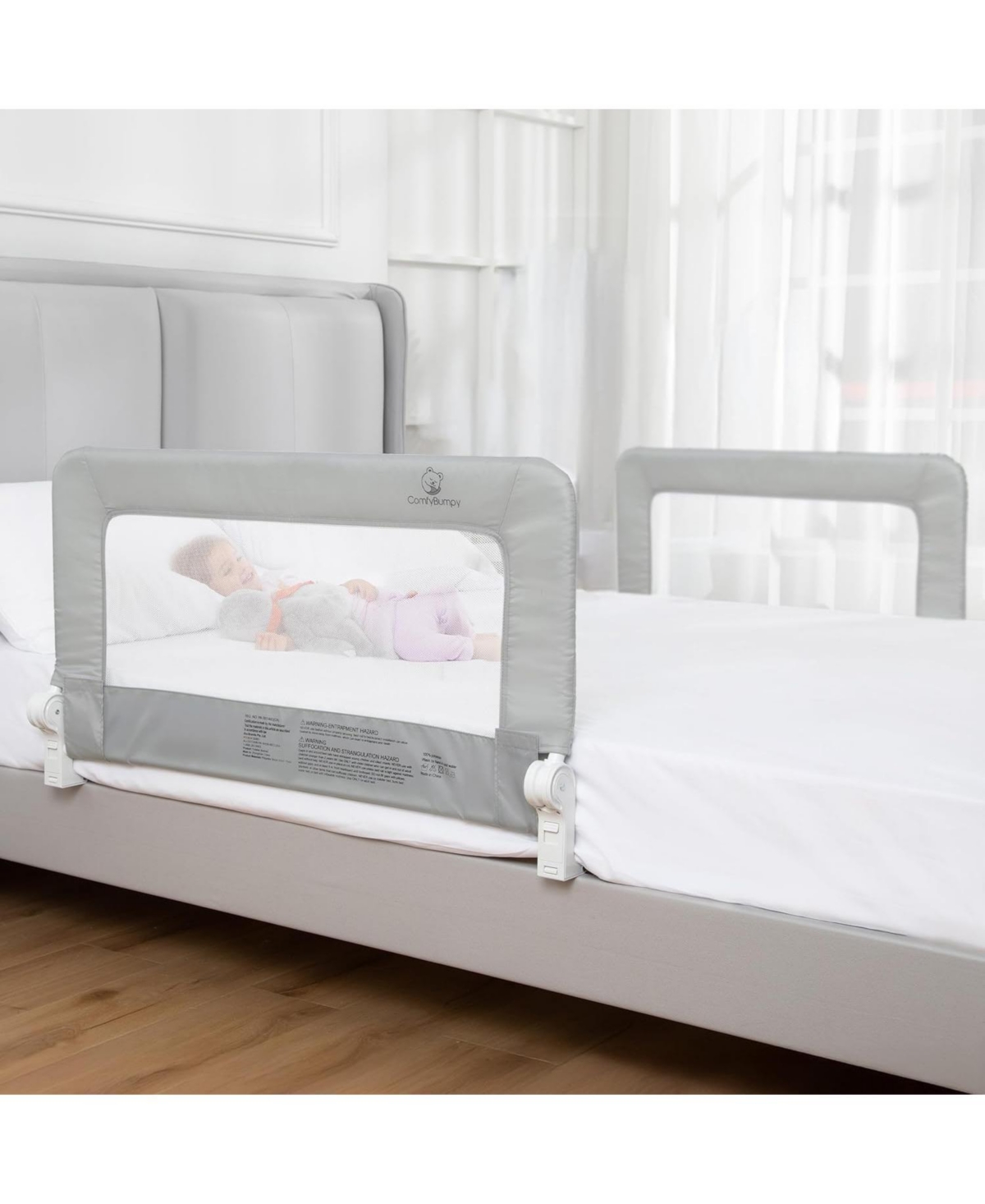 Click here for ComfyBumpy Toddler Bed Rail - Grey prices