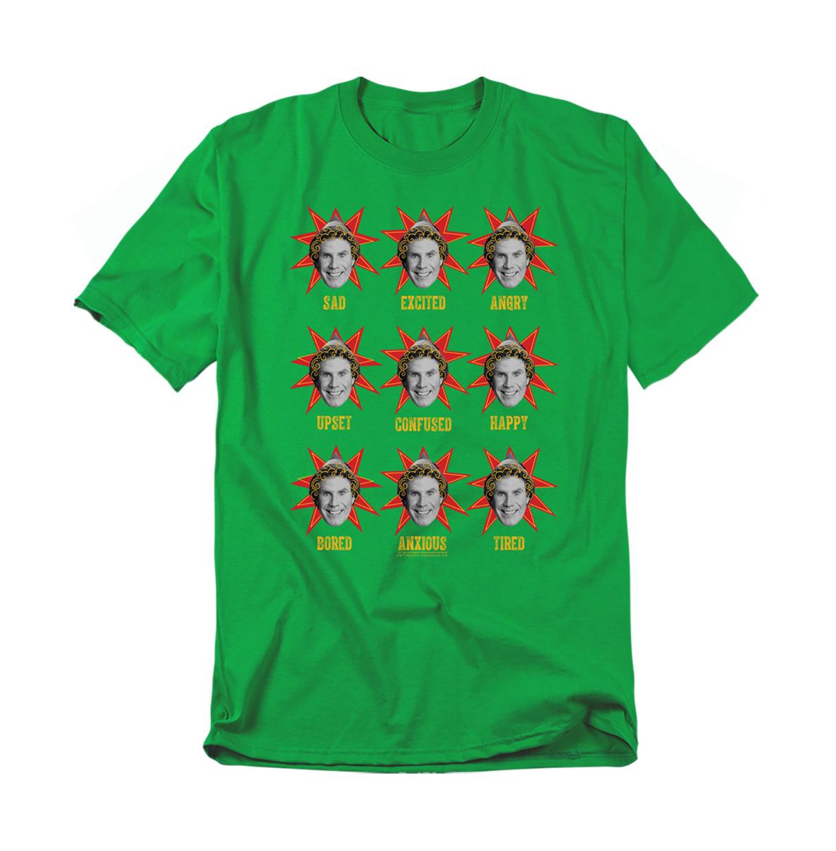 Click here for Elf Mens Buddys Faces T Shirt - Kelly green prices