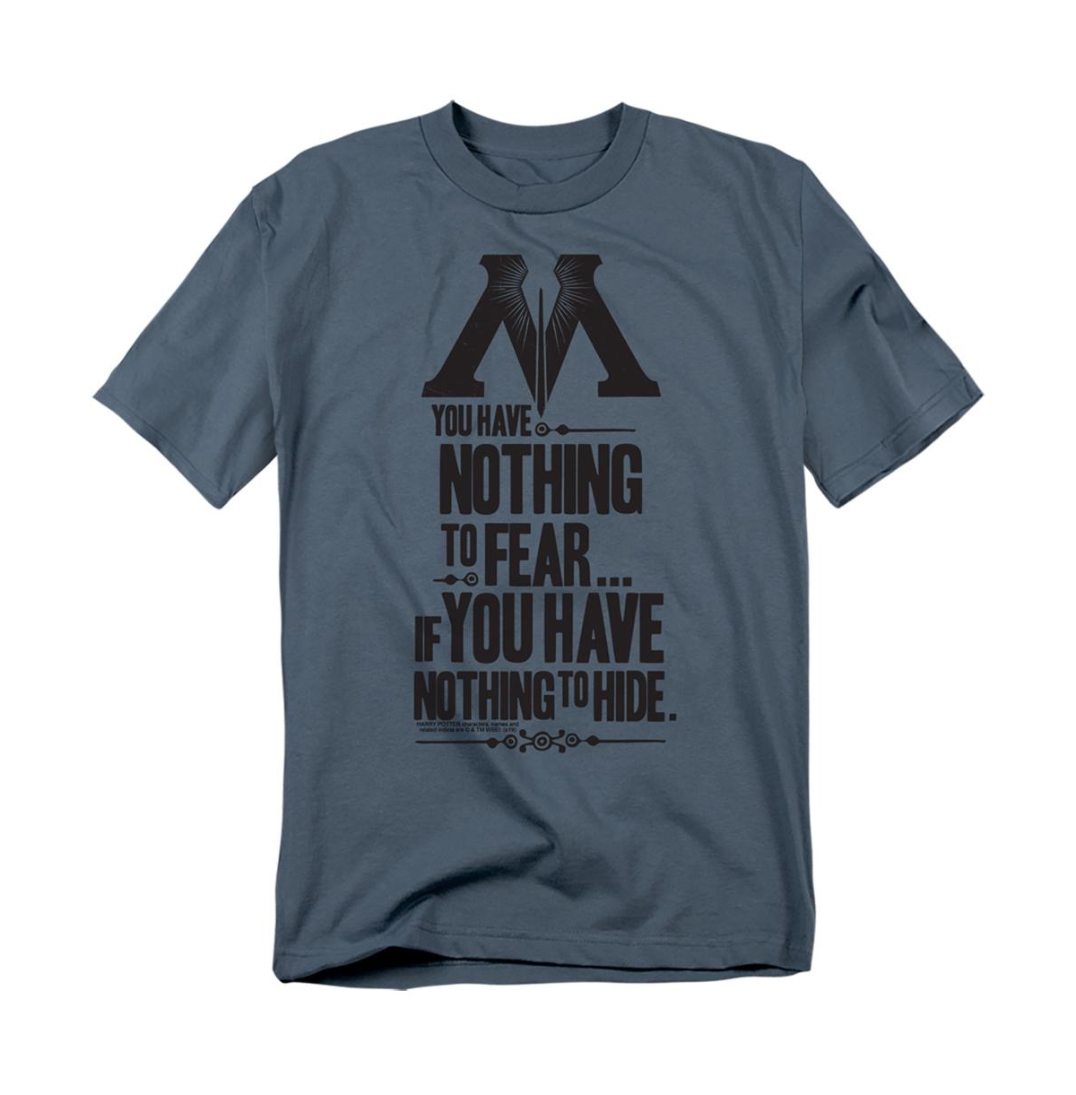 Click here for Harry Potter Mens Nothing To Fear T Shirt - Slate prices