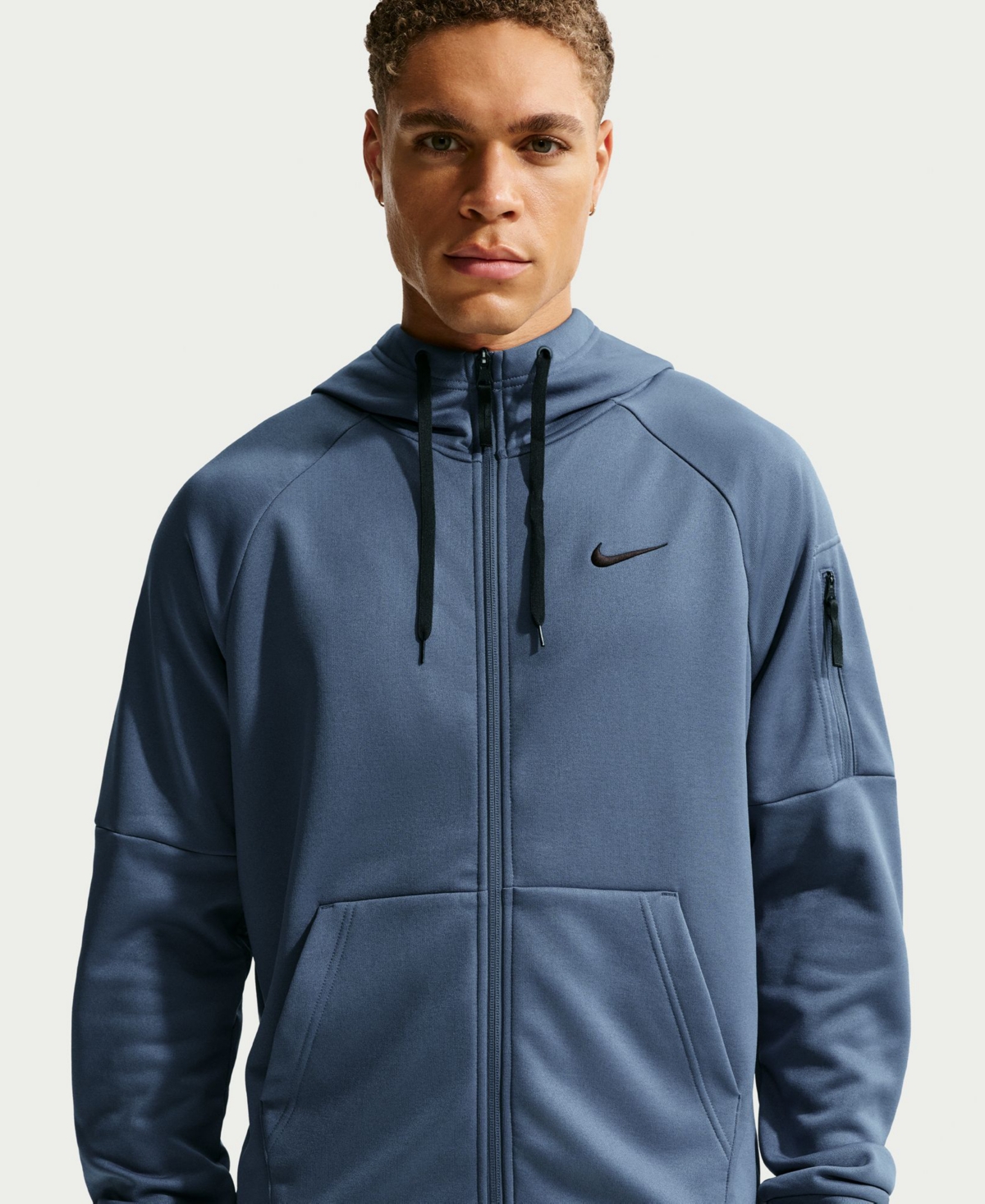 Click here for Nike Mens Therma-fit Full-Zip Logo Hoodie - Gray H... prices