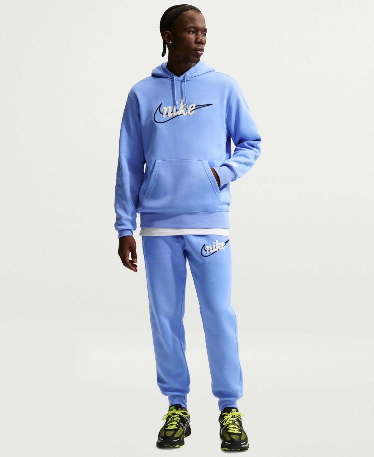 Click here for Nike Mens Embroidered Logo Relaxed-Fit Hoodie - Ro... prices