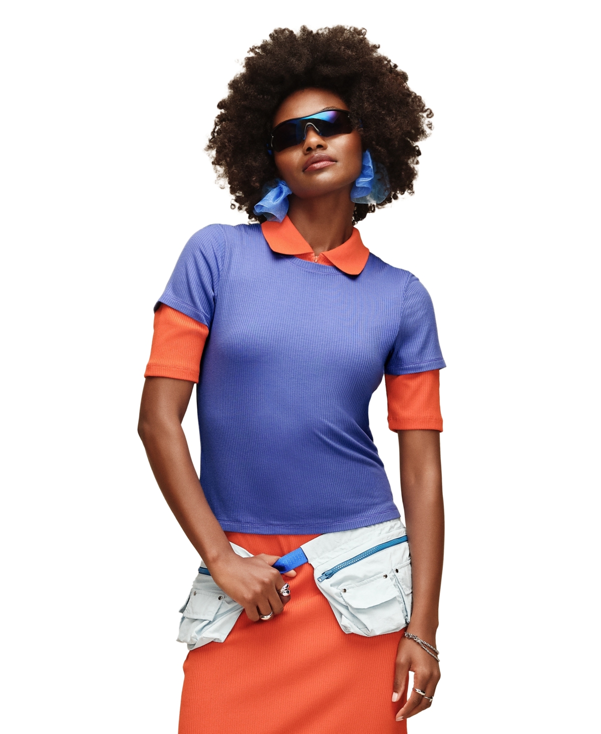 Click here for Ugg Womens Miriam Crewneck Baby T-Shirt - Blue prices