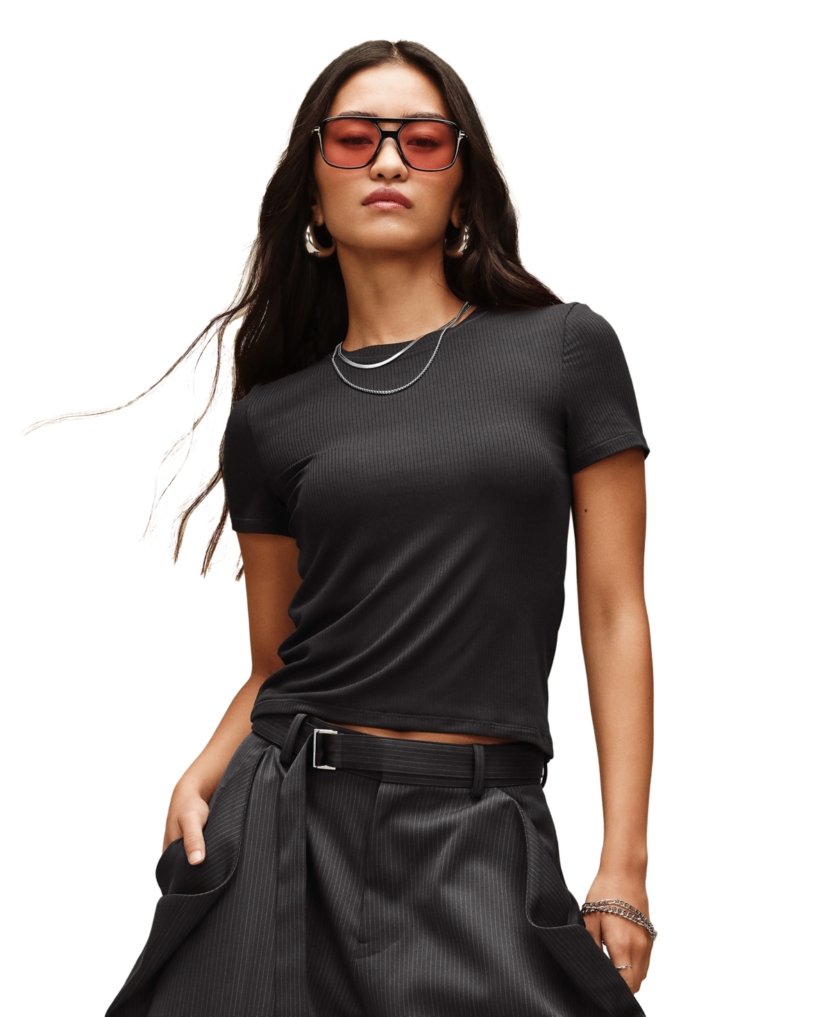 Click here for Ugg Womens Miriam Crewneck Baby T-Shirt - Black prices