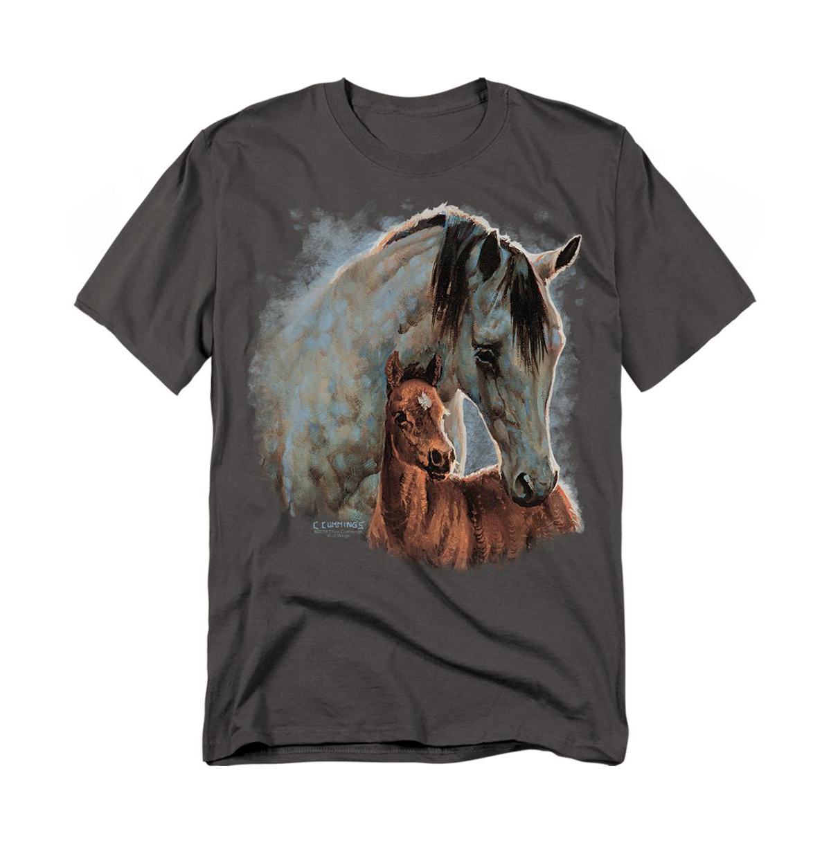 Click here for Wild Wings Mens Painted Horses T Shirt - Charcoal prices