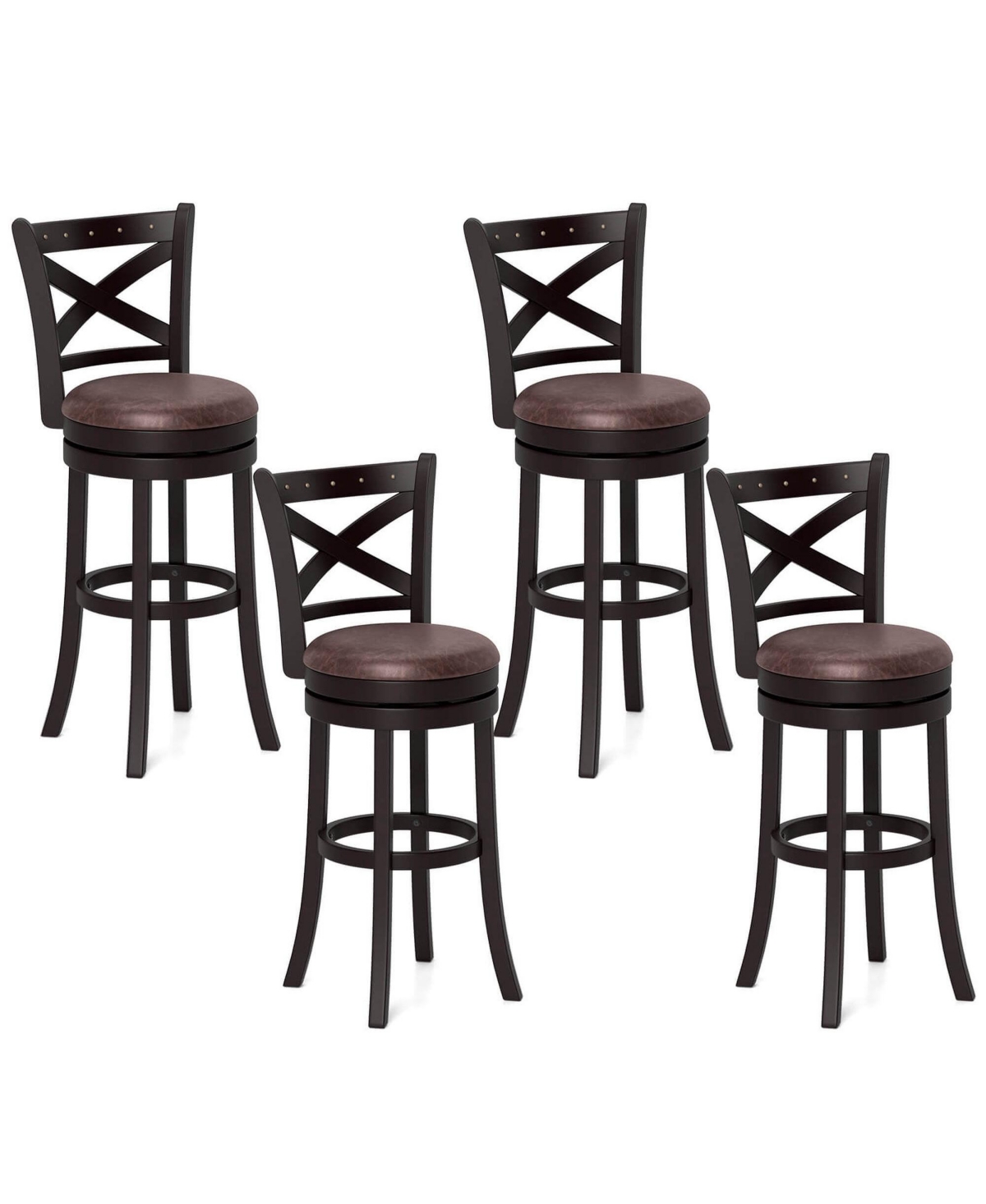 Click here for Costway 29" Swivel Bar Stools Footrest & Rubb... prices