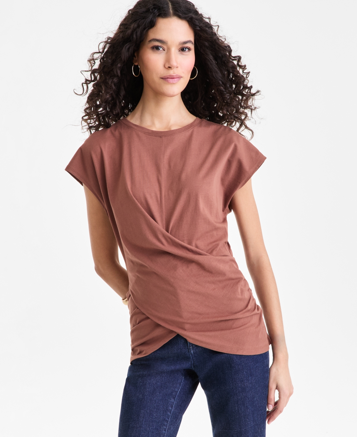 Click here for I.n.c. International Concepts Womens Cotton Twist-... prices
