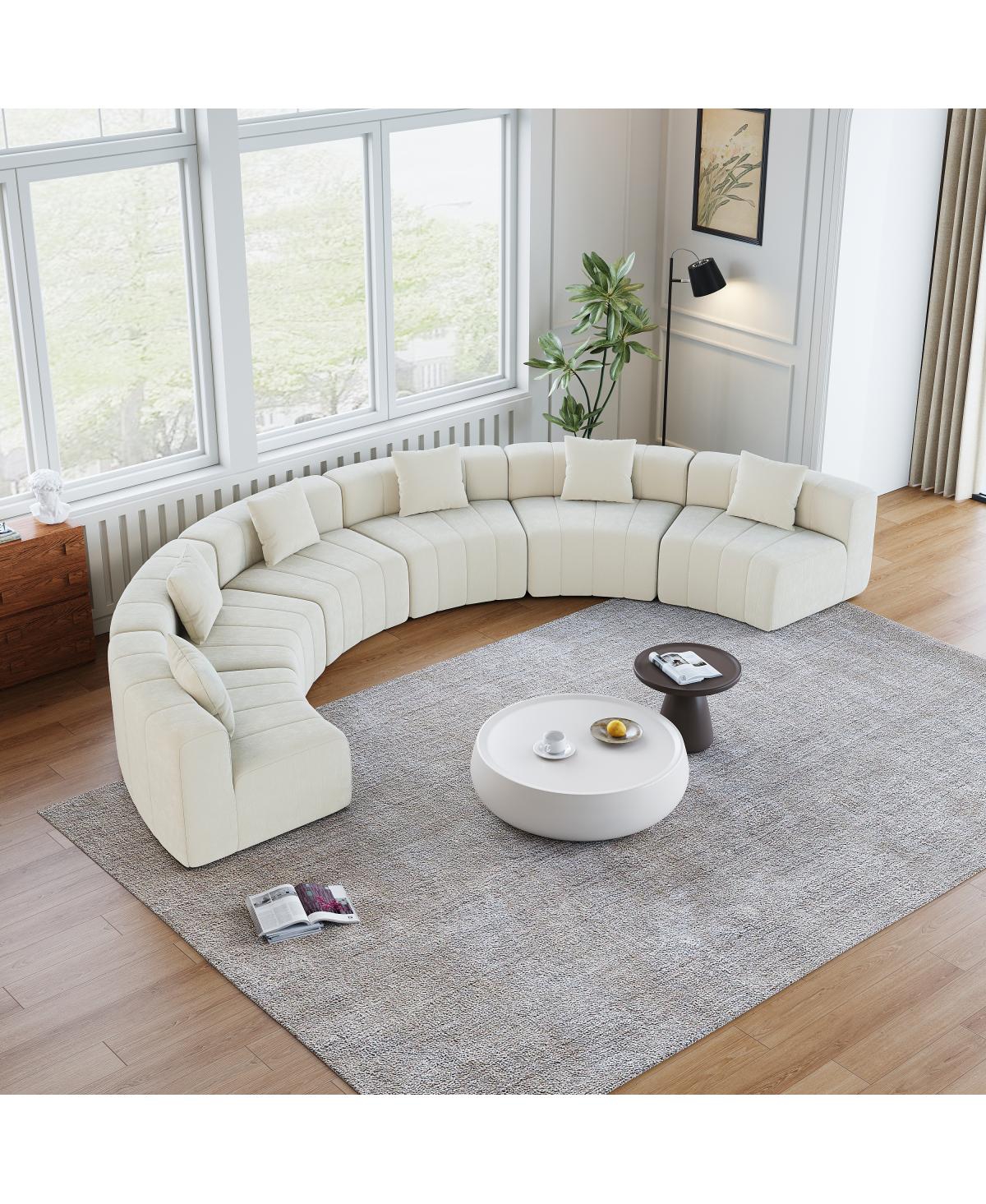 Click here for Streamdale Furniture Chenille curved sectional sof... prices