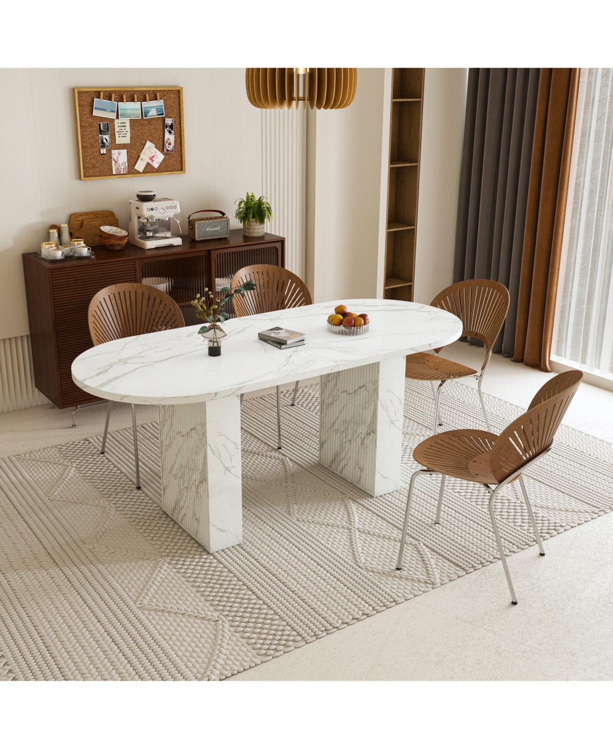 Click here for Streamdale Furniture 62.9" Oval Marble Dining... prices