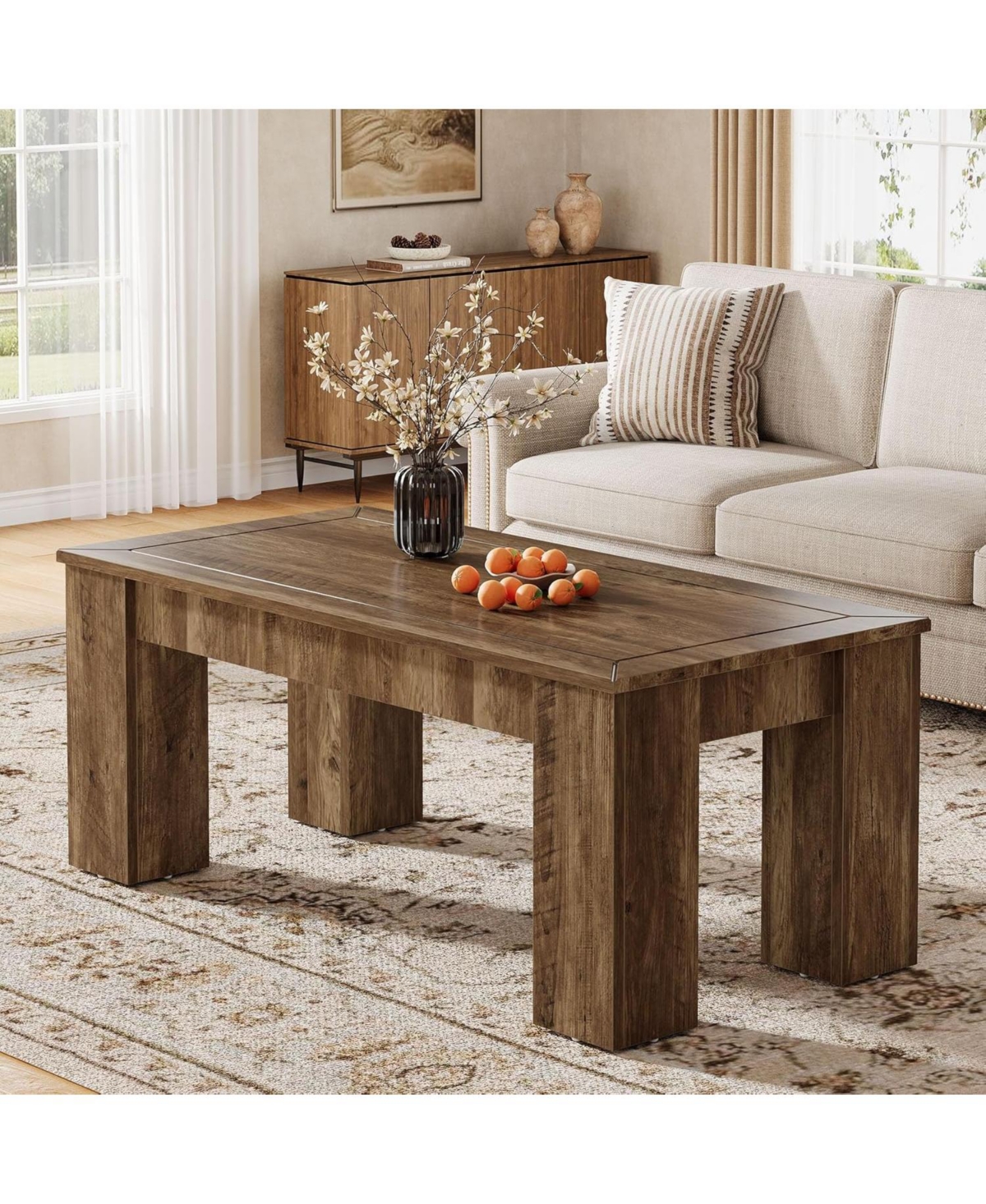 Click here for Tribesigns Rectangle Coffee Table for Living Room... prices