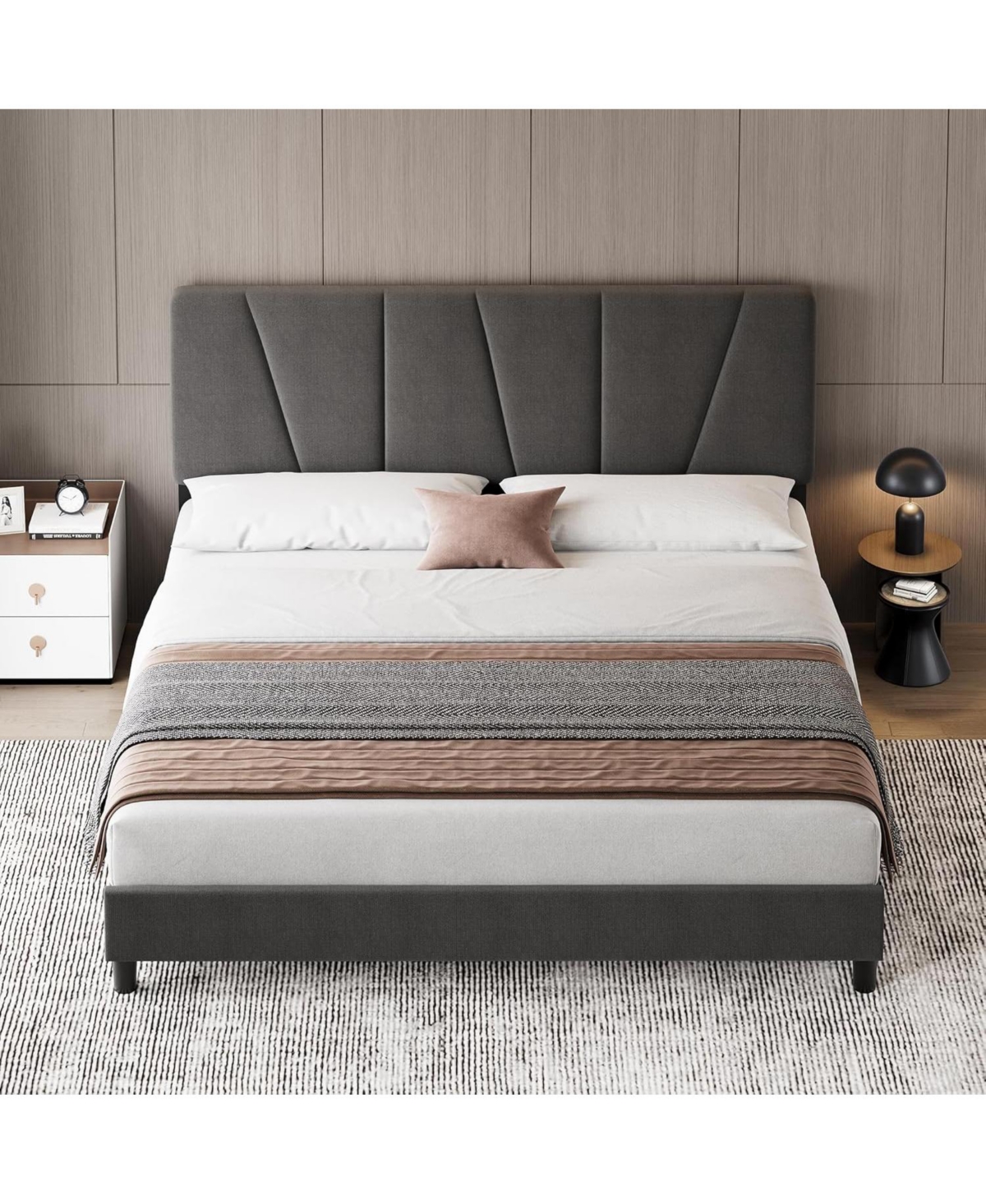 Click here for gaomon TrailBlaze Upholstered Bed Frame with Adjus... prices