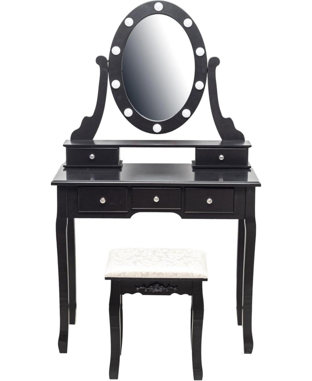Click here for gaomon Vanity Desk with Mirror and Lights  Wood Ma... prices