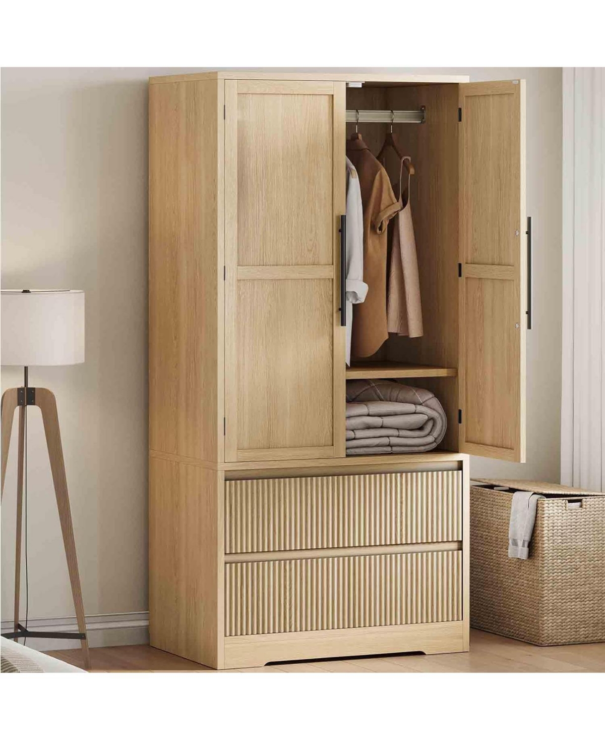 Click here for gaomon Wooden Armoire Wardrobe Closet  Freestandin... prices