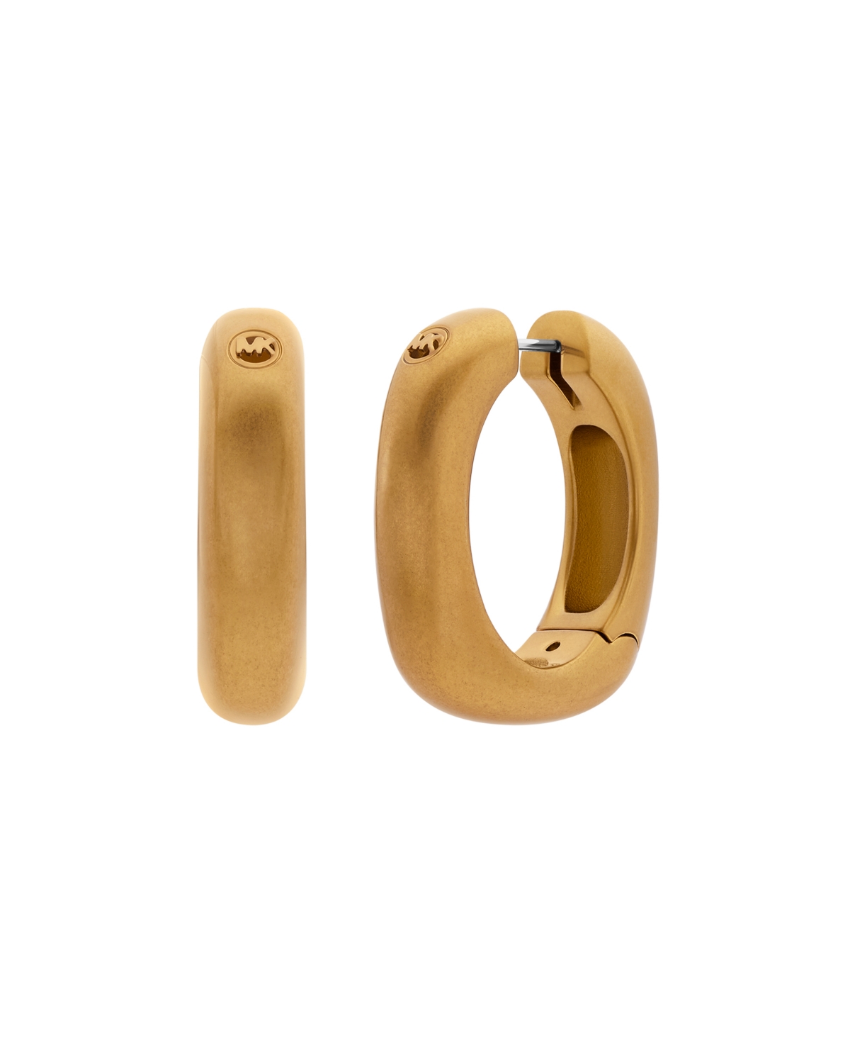 Click here for Metallic Muse Gold-Tone Brass Hoop Earrings - Anti... prices