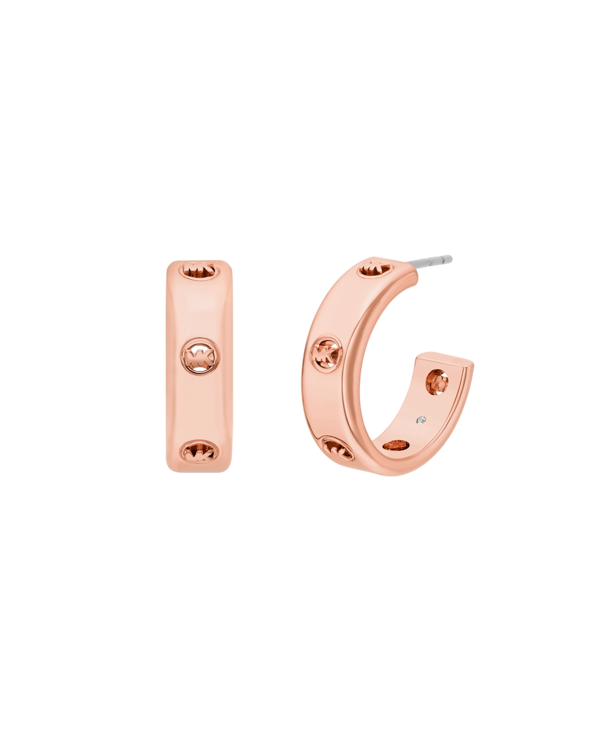 Click here for Michael Kors Logo Hoop Earrings - Rose Gold prices