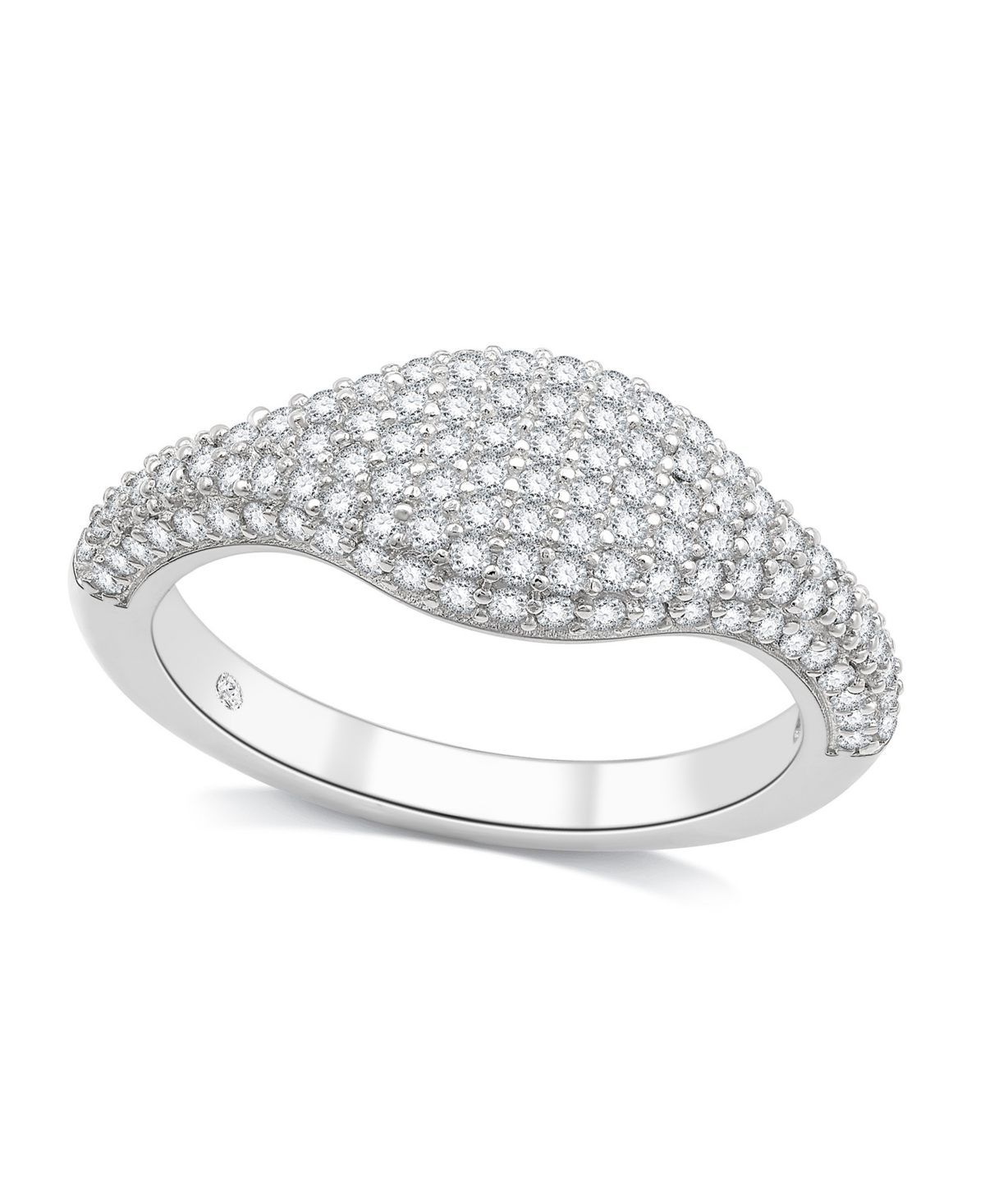 Click here for And Now This Cubic Zirconia Paved Ring - Silver prices