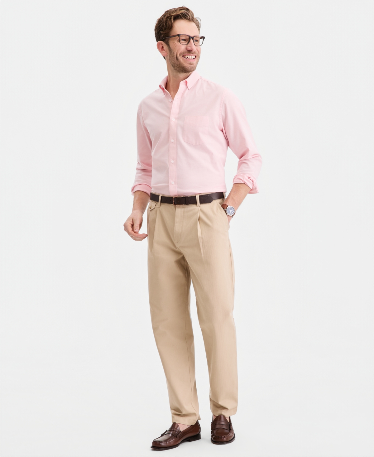 Click here for Club Room Mens Pleated Herringbone Twill Pants  Ma... prices