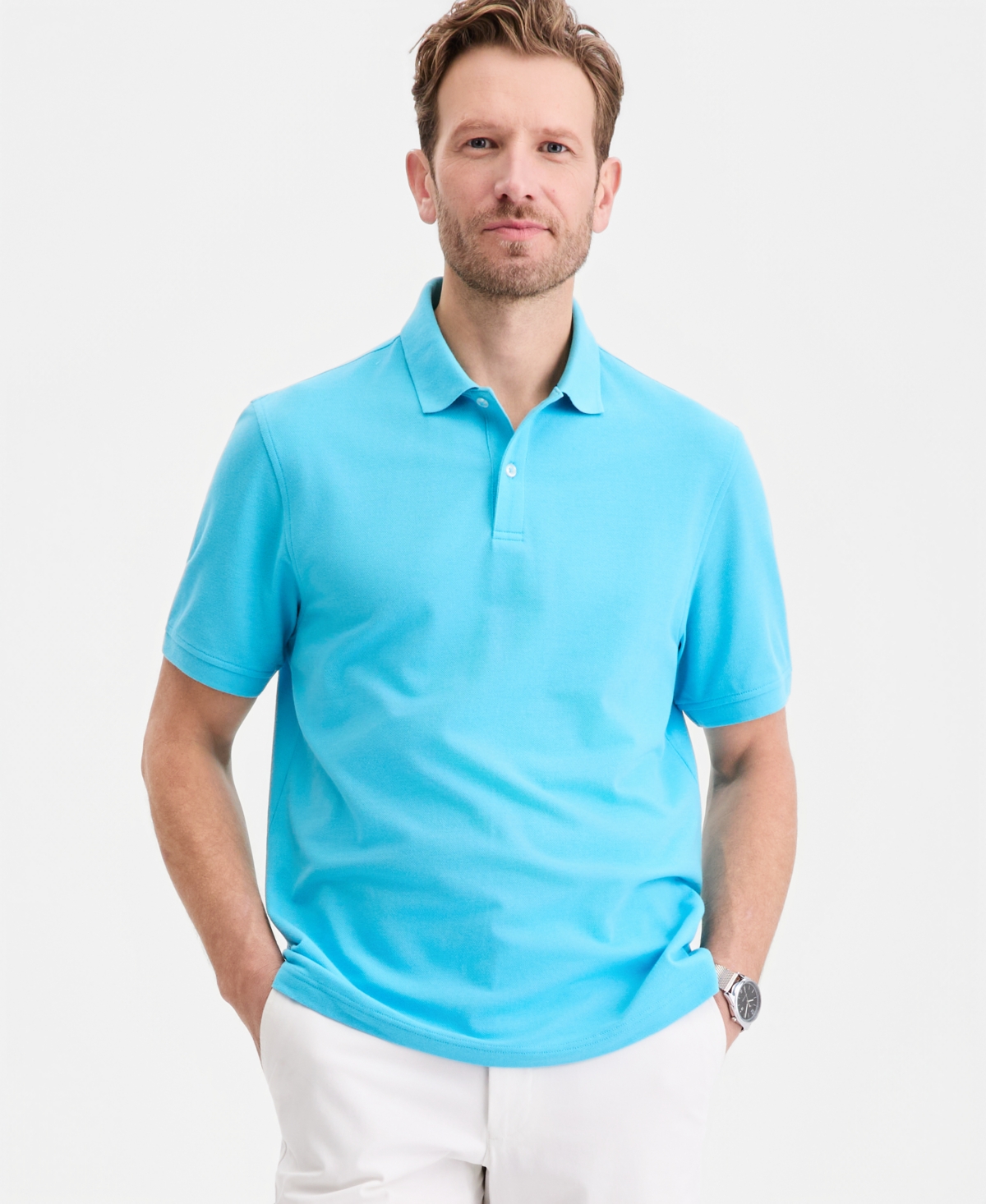 Click here for Club Room Mens Classic Fit Performance Stretch Pol... prices