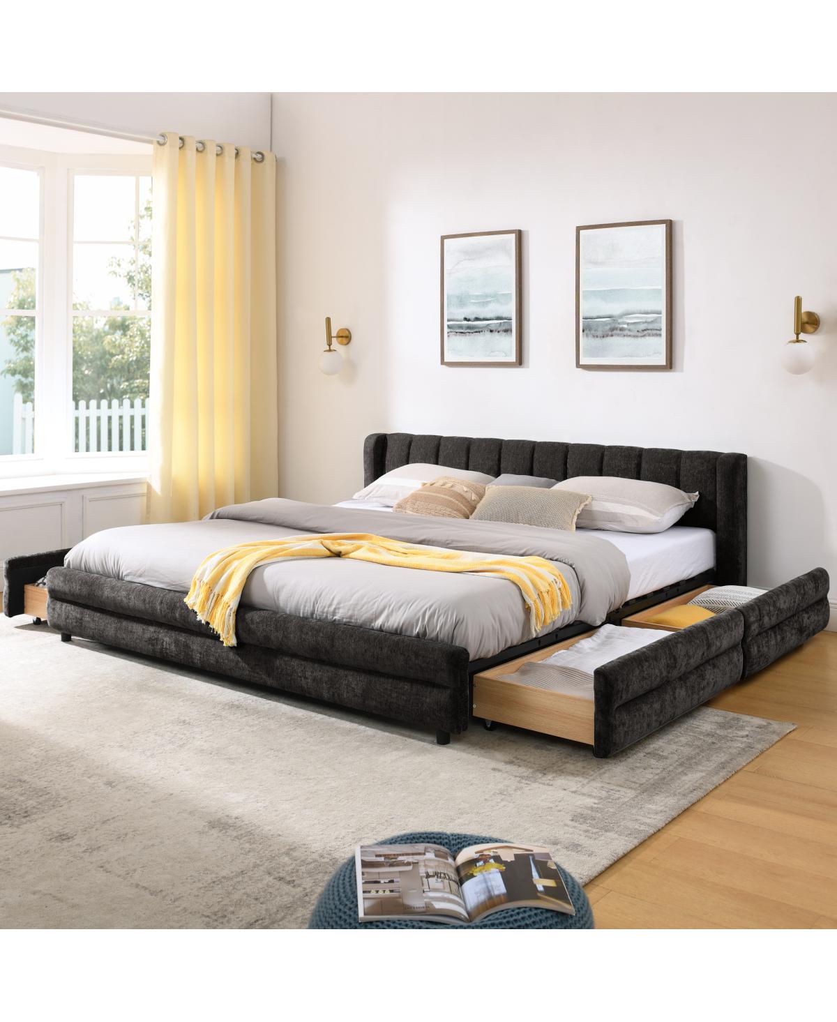Click here for Streamdale Furniture King Size Upholstered Bed Fra... prices