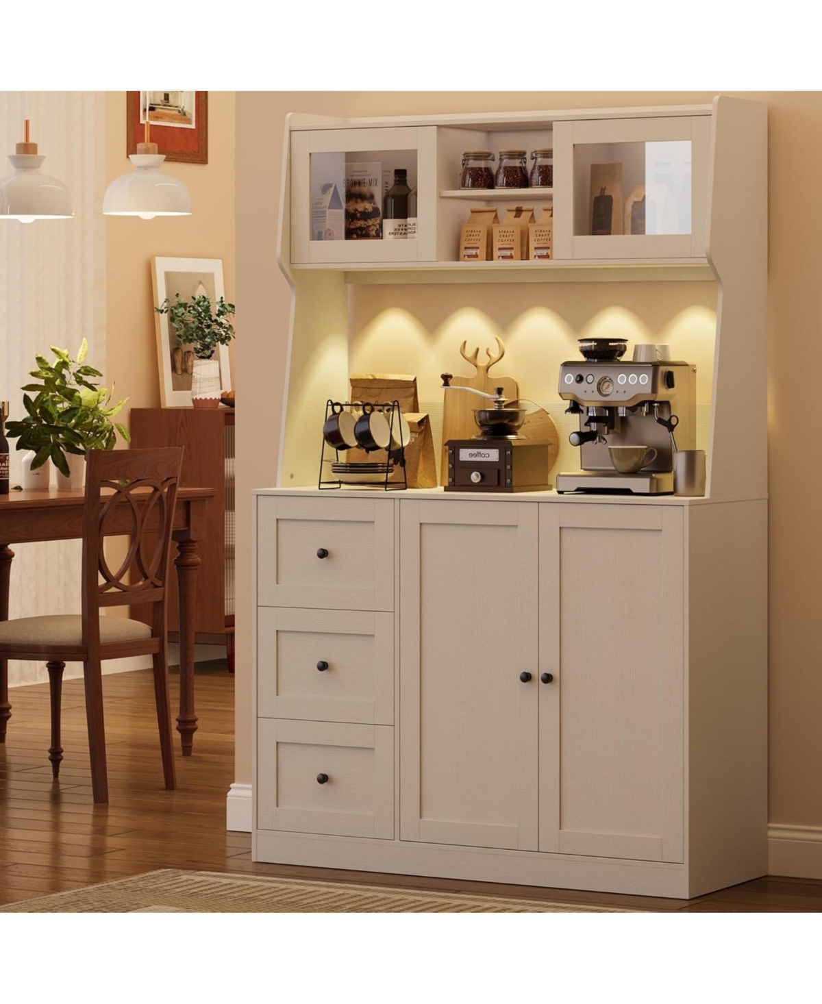 Click here for gaomon 67" Kitchen Pantry Cabinet with Microw... prices