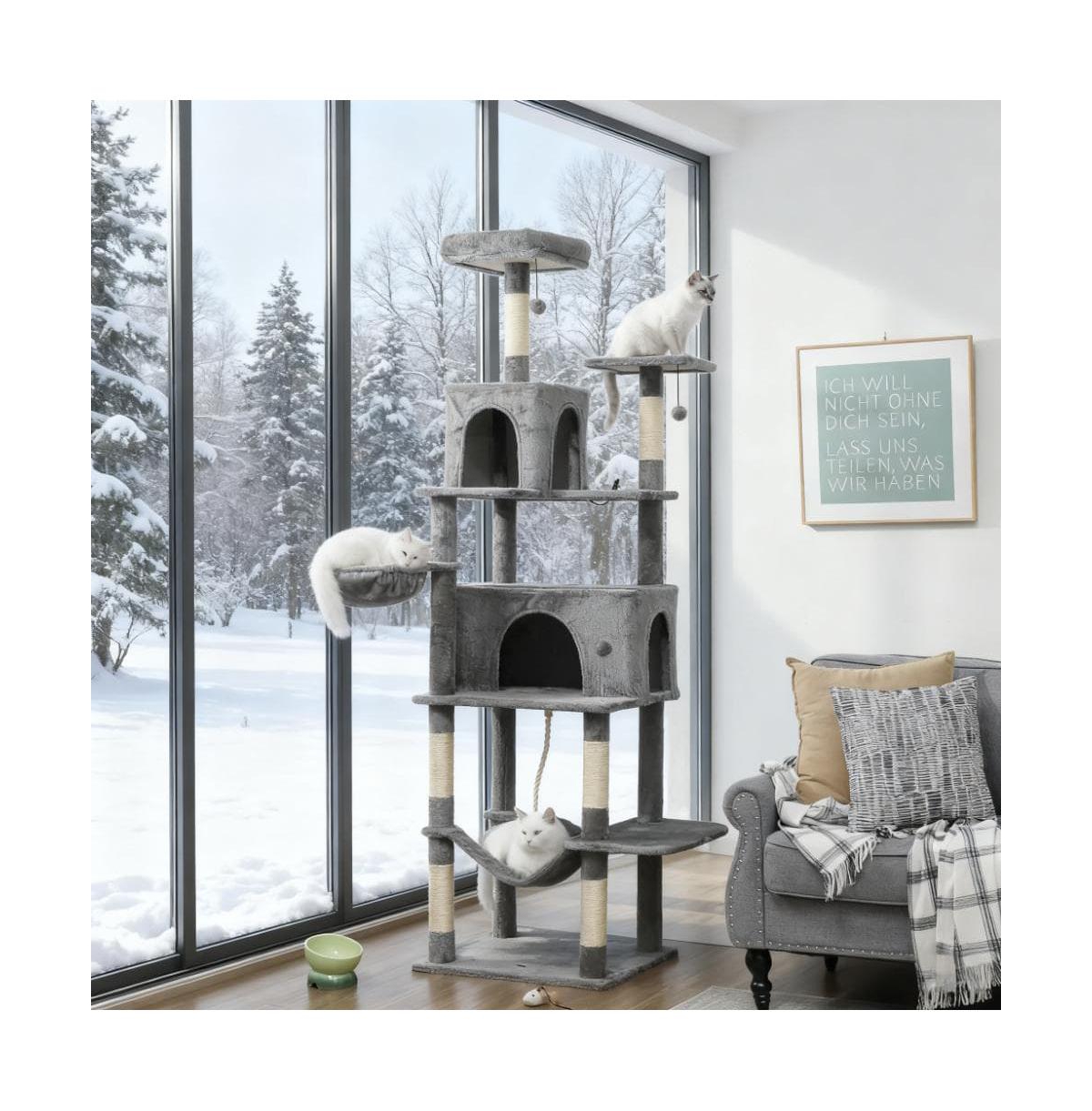 Click here for Zeus & Ruta 80 Tall Multi-Level Cat Tree Tower - G... prices