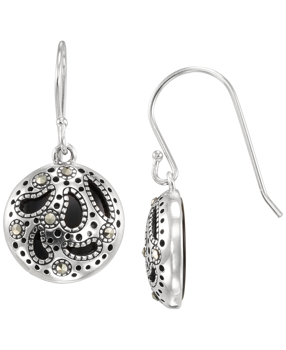 Click here for Macys Marcasite (0.084 ct. t.w.) and Onyx (4-1/2 c... prices