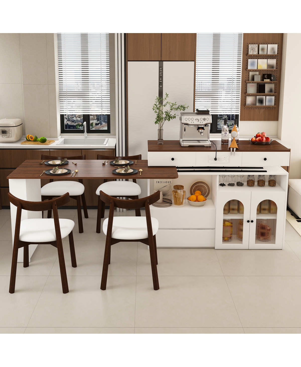 Click here for Streamdale Furniture Kitchen Island Set with 4 Cha... prices