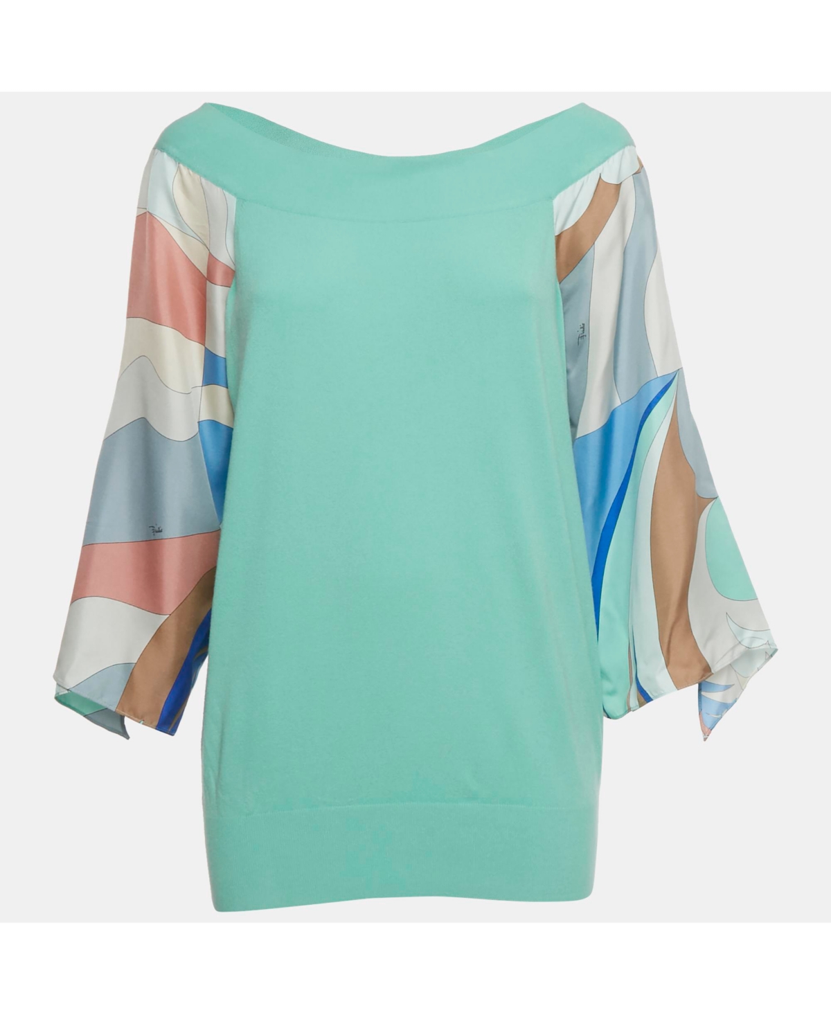 Click here for Pre-Owned Emilio Pucci Womens Green Knit &silk Pri... prices