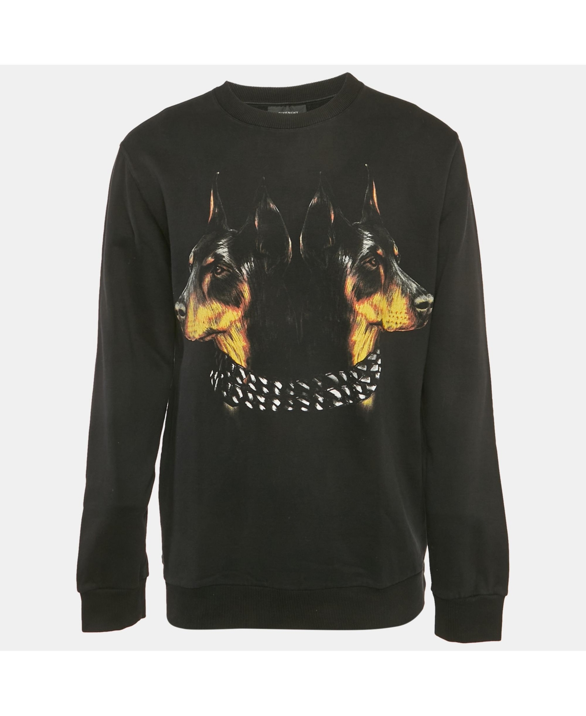 Click here for Pre-Owned Givenchy Mens Black Doberman Print Cotto... prices