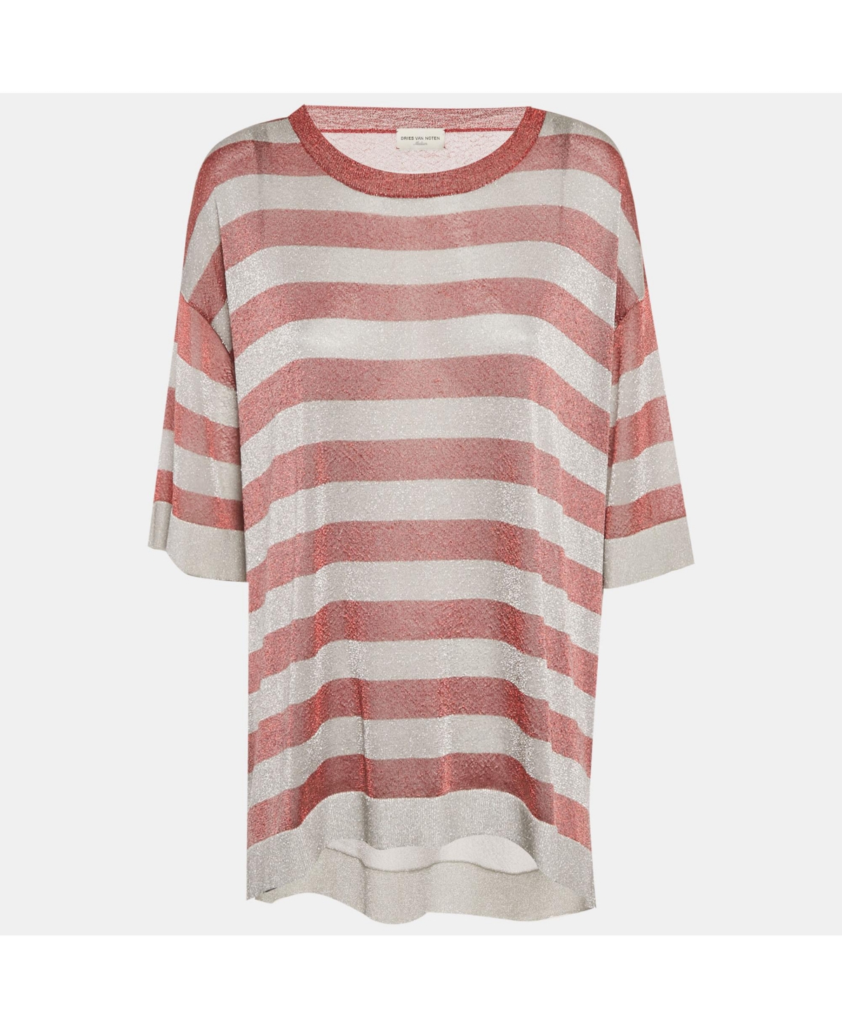 Click here for Pre-Owned Dries Van Noten Womens Red/grey Striped... prices