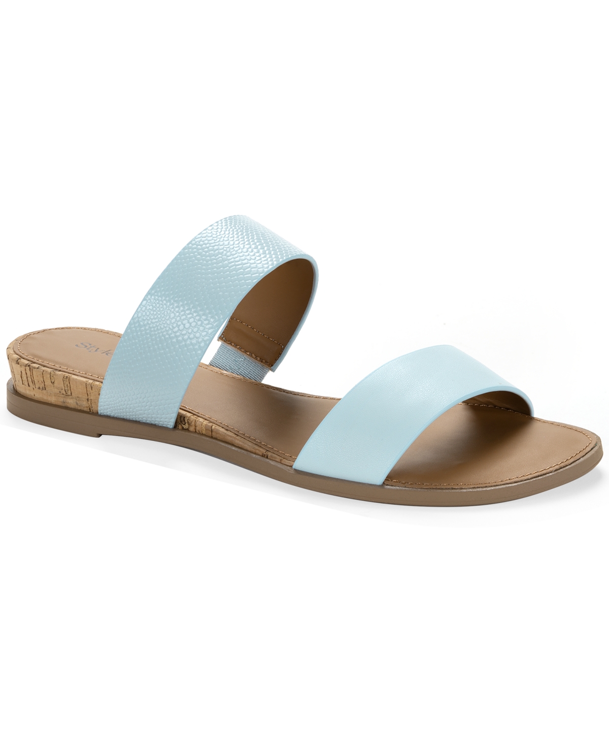 Style & Co Womens Elliee Flat Sandals  Exclusively at Macys - Light Blue
