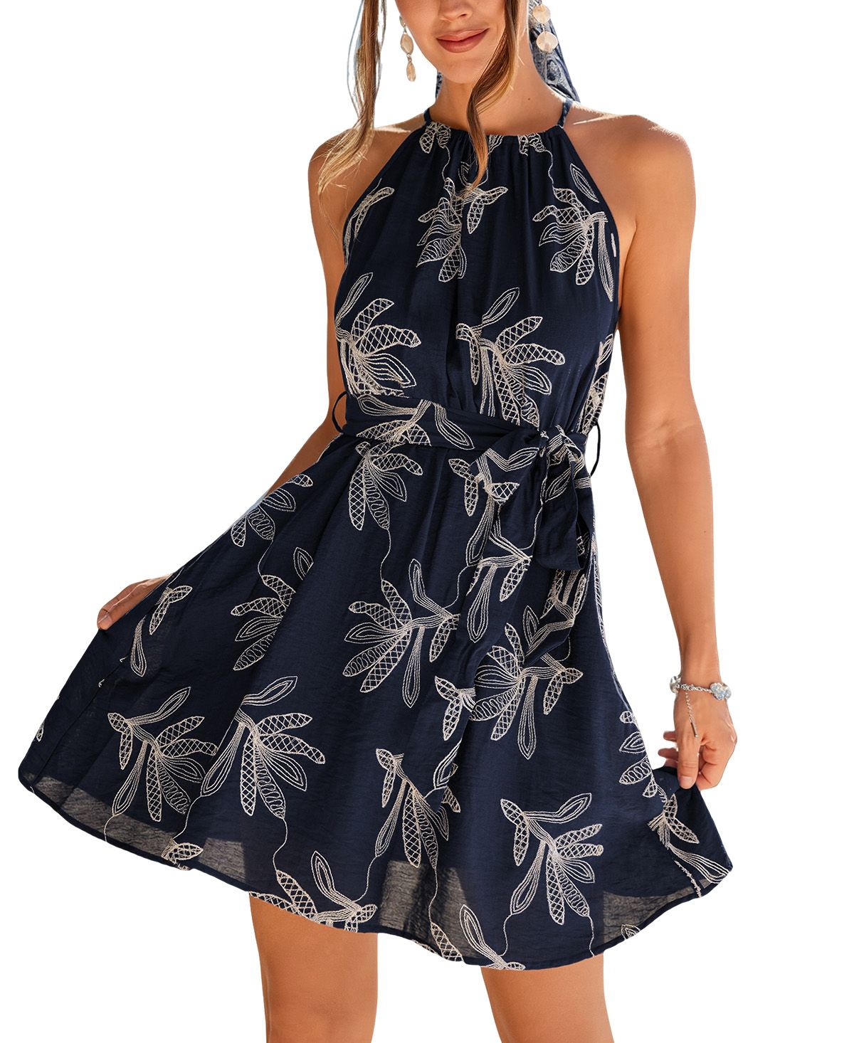 Click here for Cupshe Womens Mermaiden Tropical Mini Beach Dress... prices