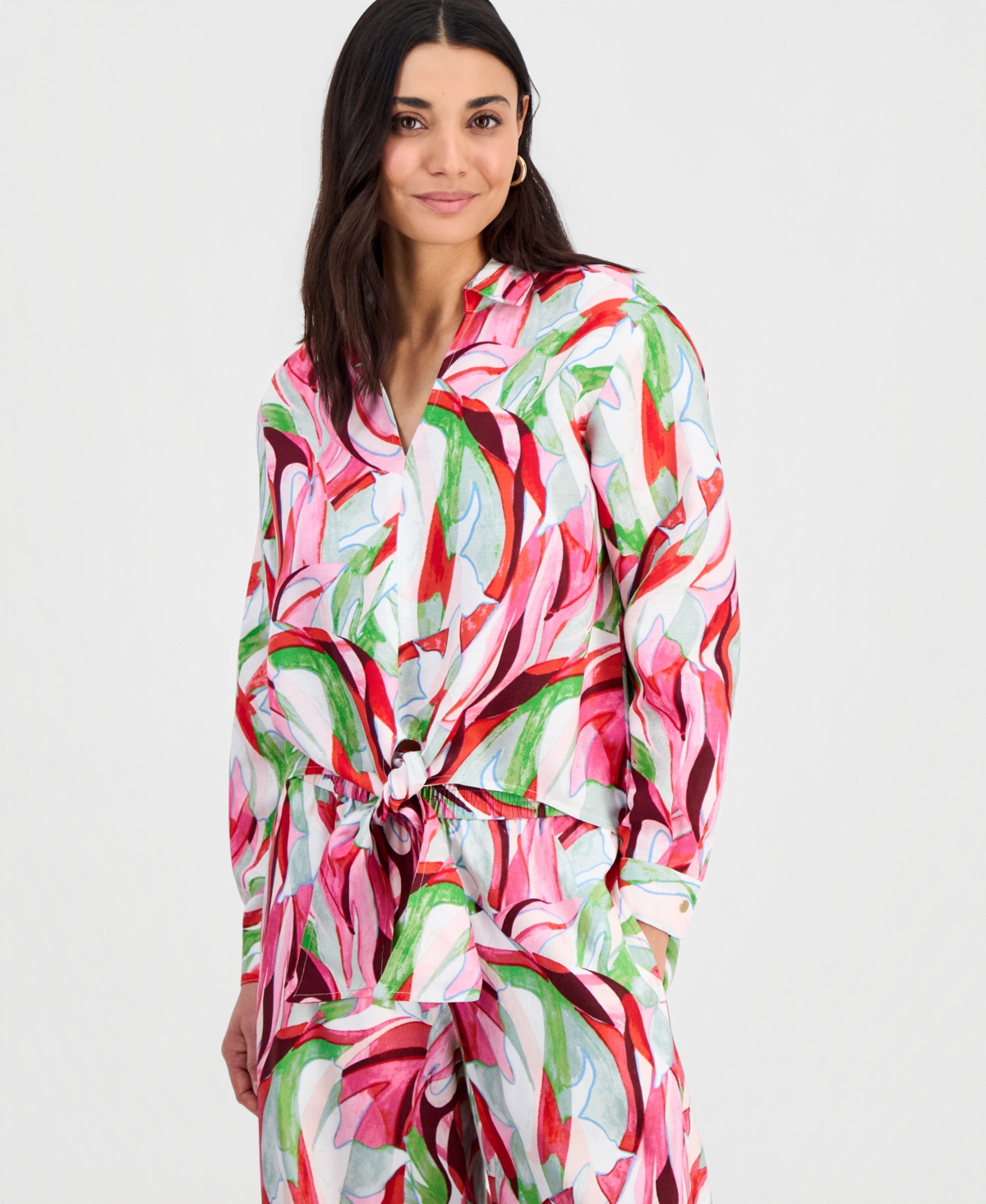 Click here for I.n.c. International Concepts Petite Printed Long-... prices