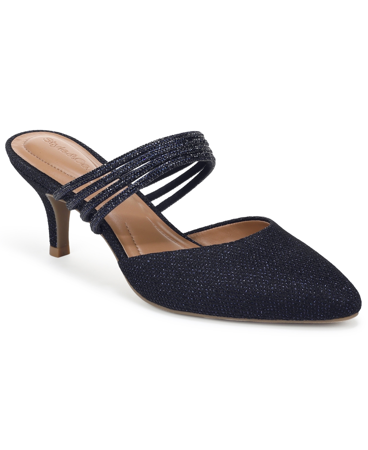 Click here for Style & Co Womens Gennesis Metallic Closed Evening... prices